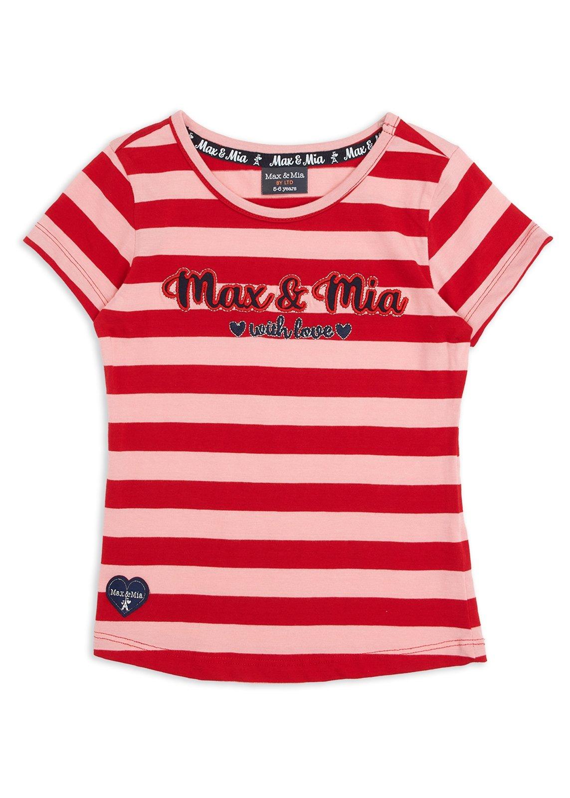 Kid Girls Red Striped T-shirt (3213374) | Max & Mia