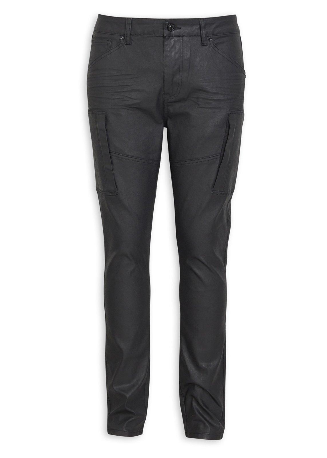 Black Coated Skinny Jeans (3213513) | UZZI