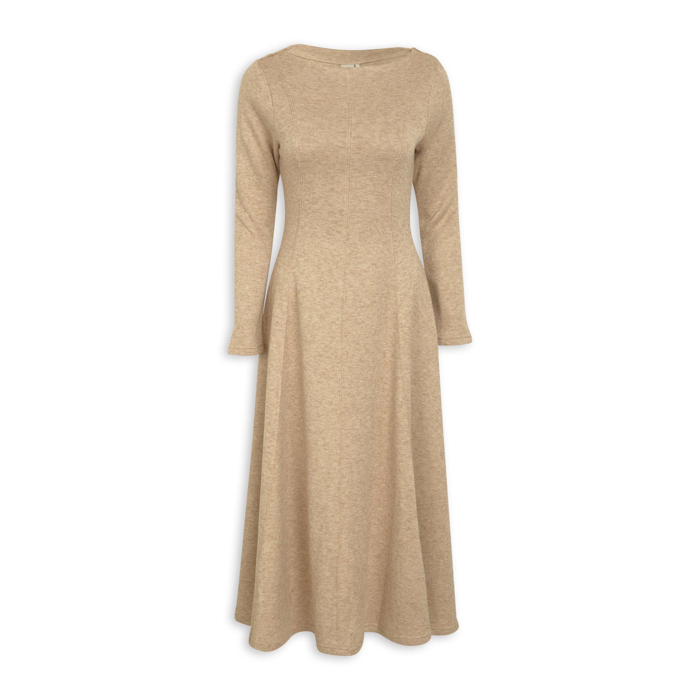 Tan Column Dress (3213531) | LTD Woman
