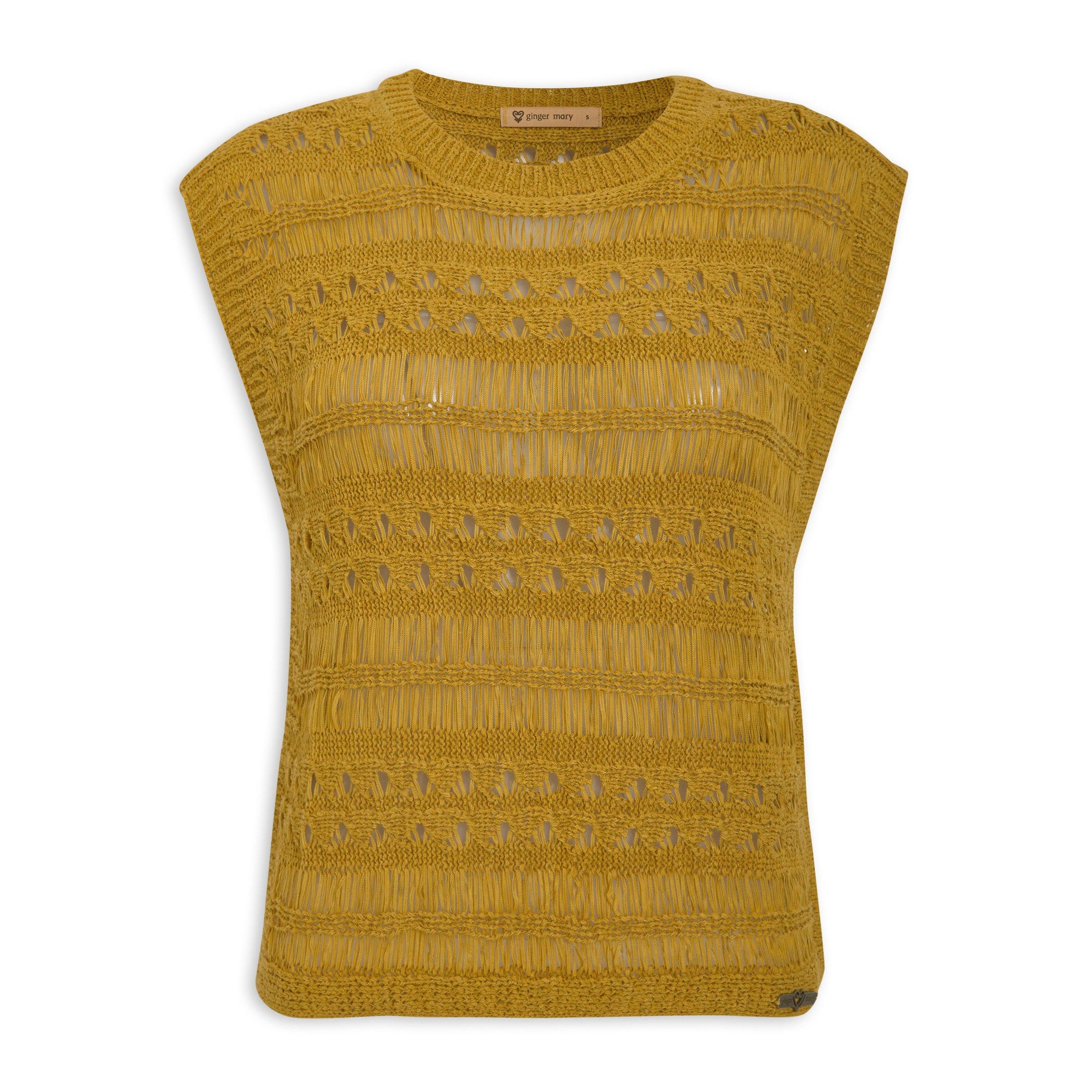 Mustard Yellow Knit Vest (3214056) | Ginger Mary