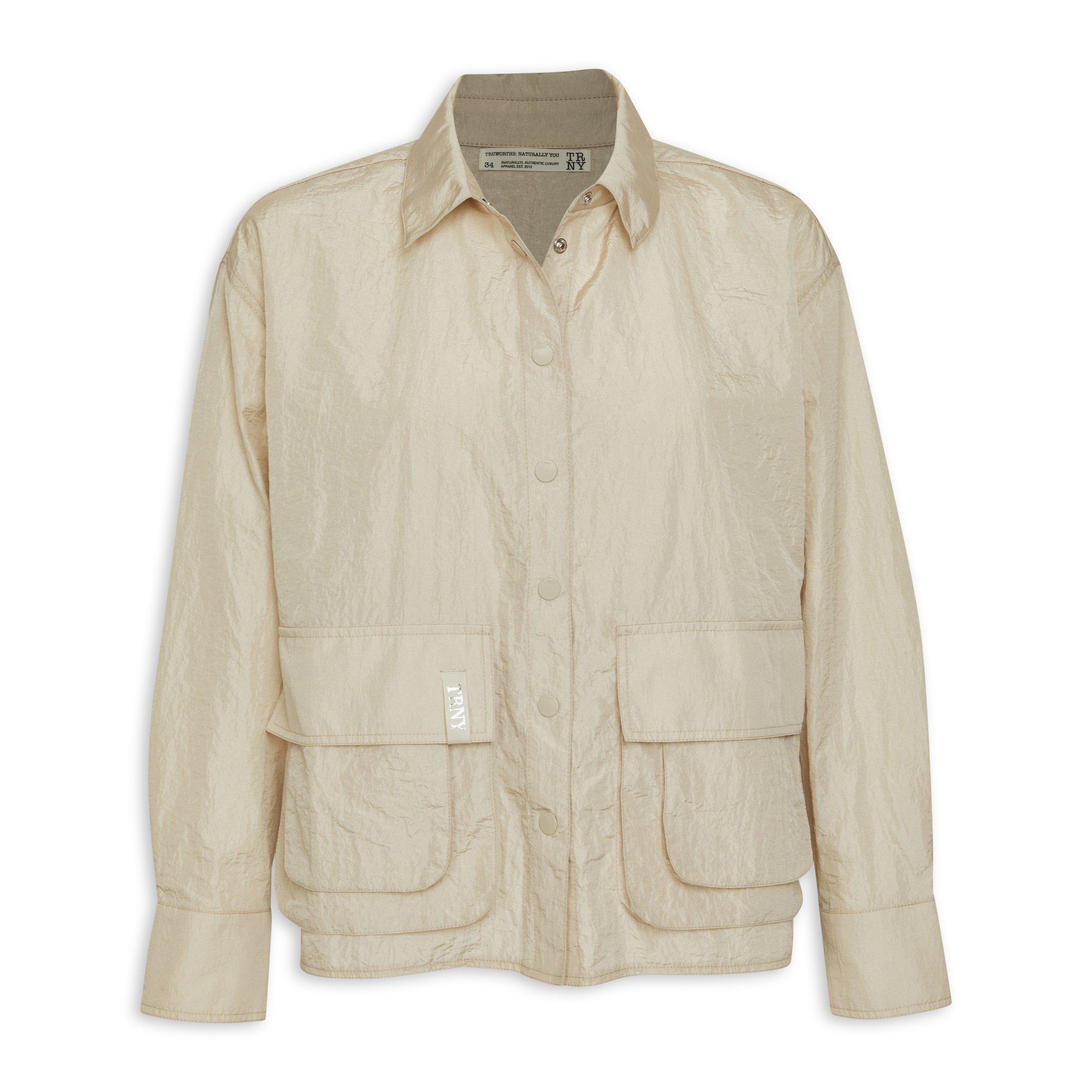 Beige Nylon Utility Shacket (3214166) | TRNY