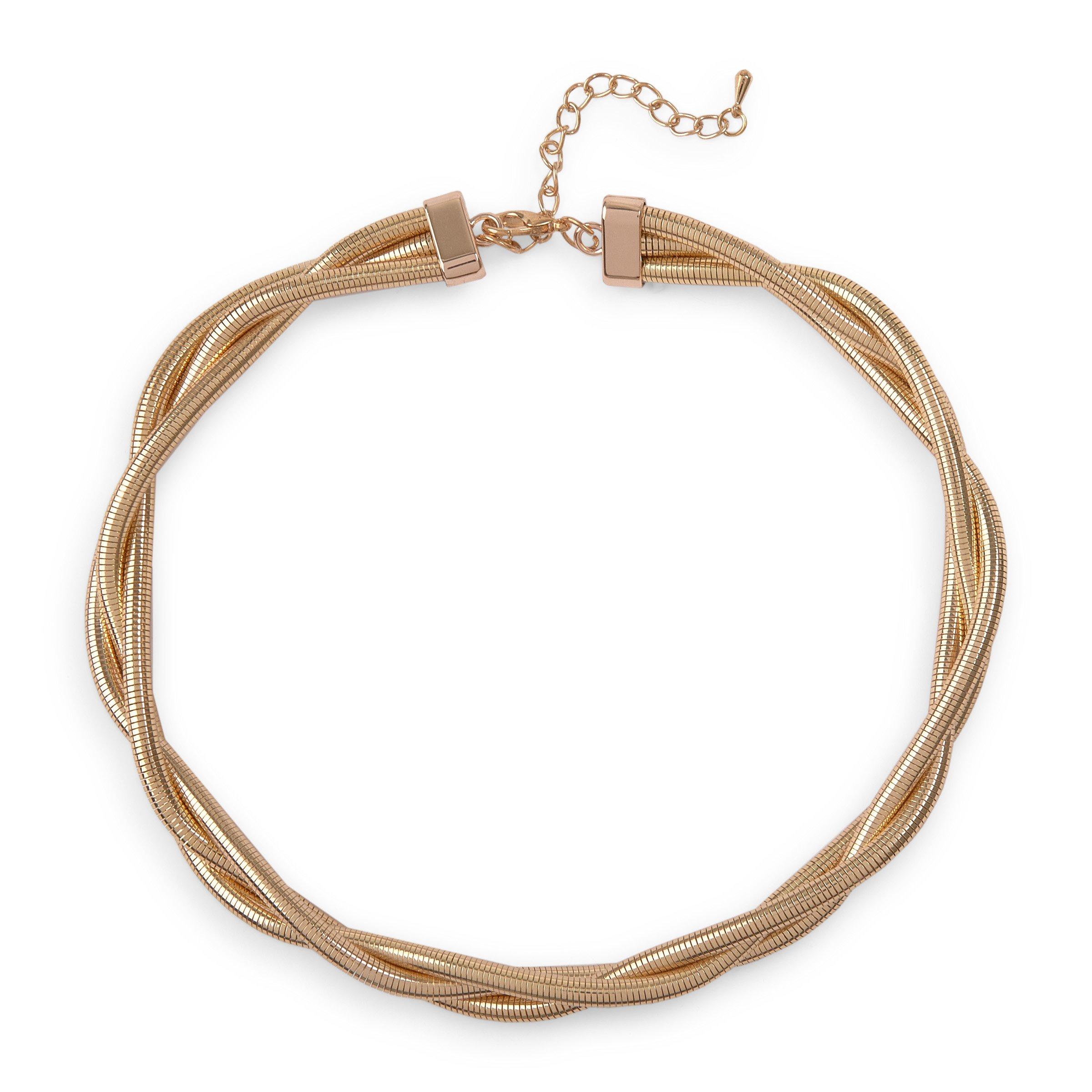 Gold Braided Choker Necklace (3214718) | Chameleon