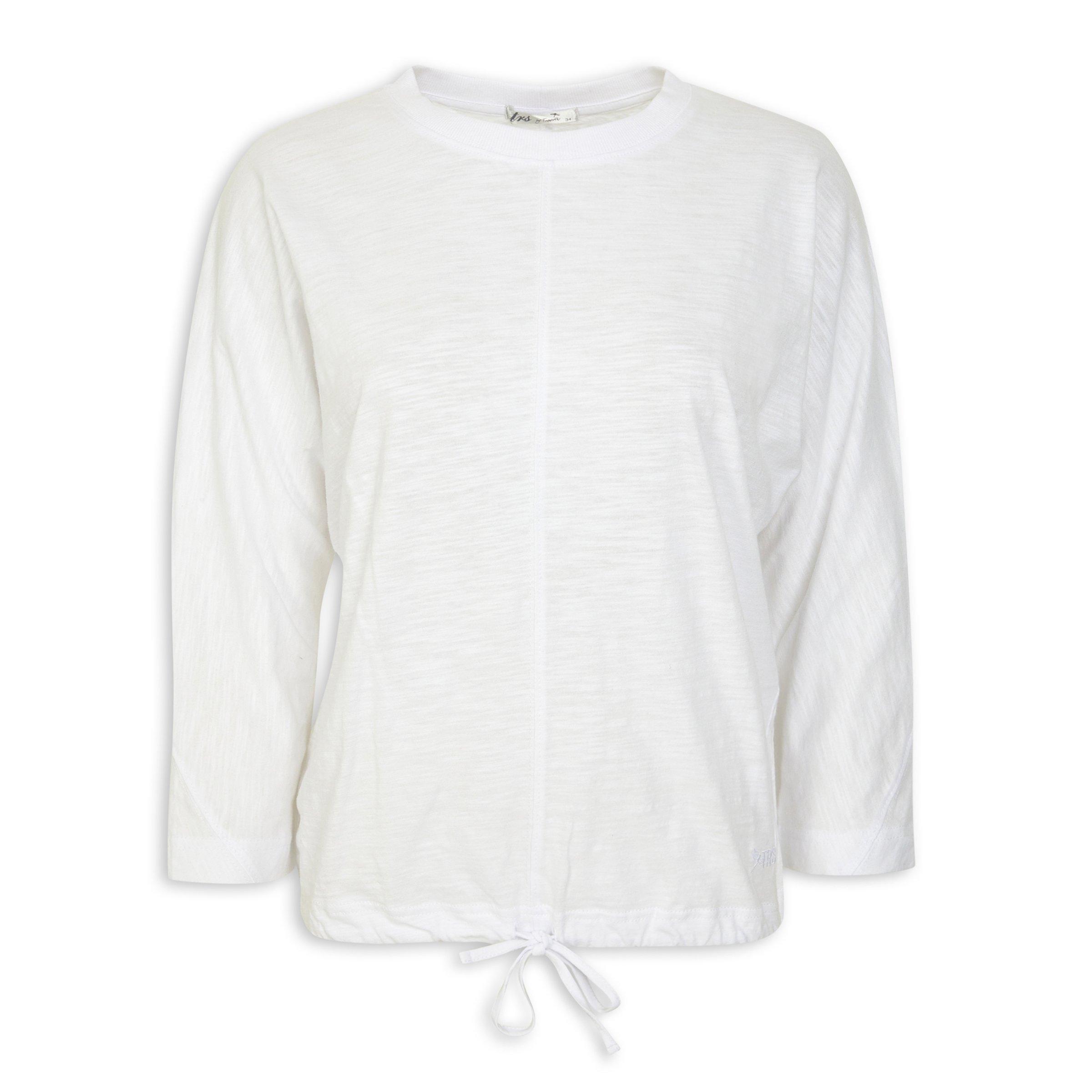 White Cotton Drawstring Top (3214773) | TRS