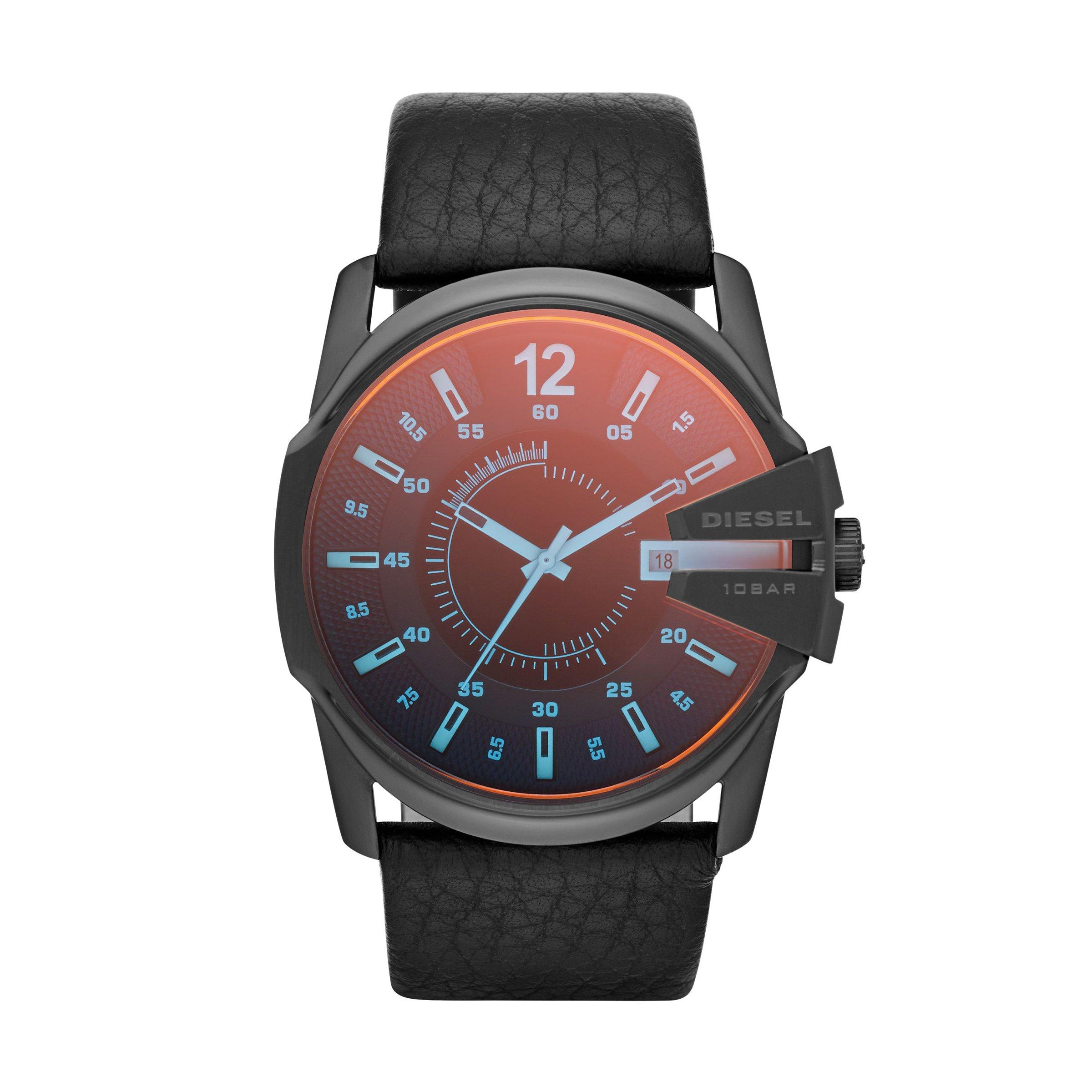 Black Leather Master Chief Watch (3214934) | Diesel