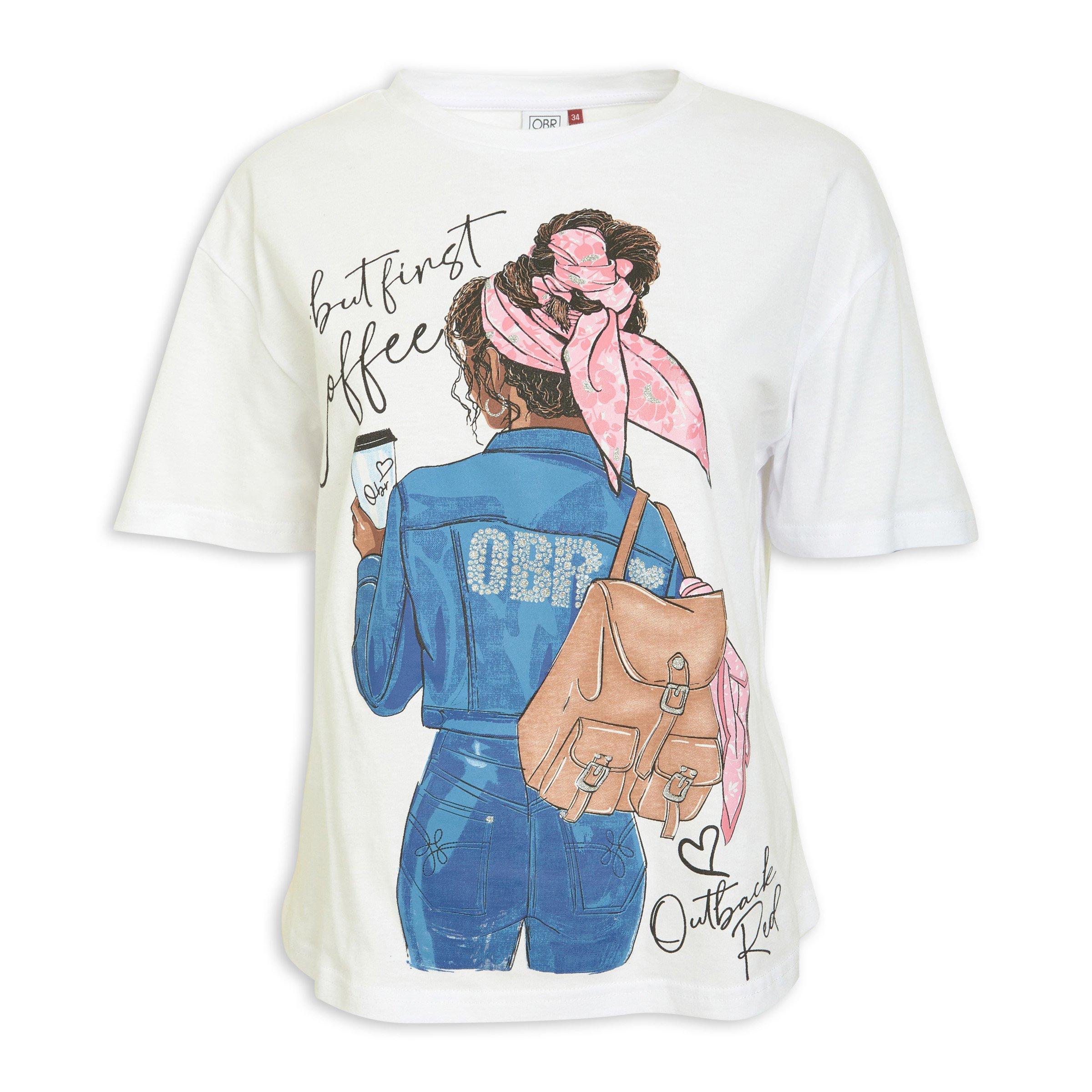 White Graphic T-shirt (3215475) | OUTBACK RED