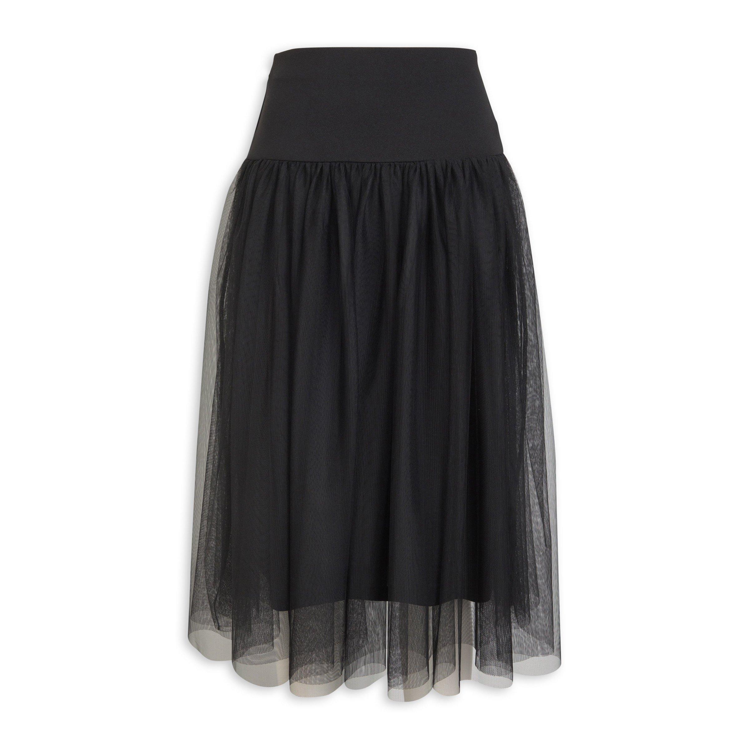 Black A-line Basque Skirt (3215784) | Identity