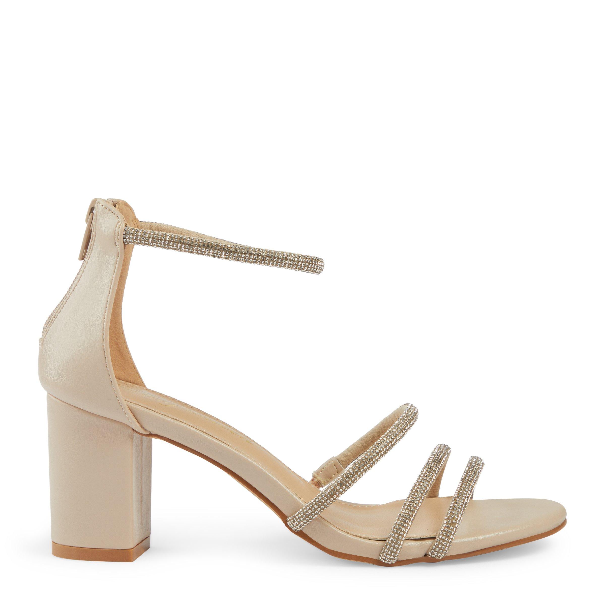 Natural Low Block Heels (3216035) | Slay Queen