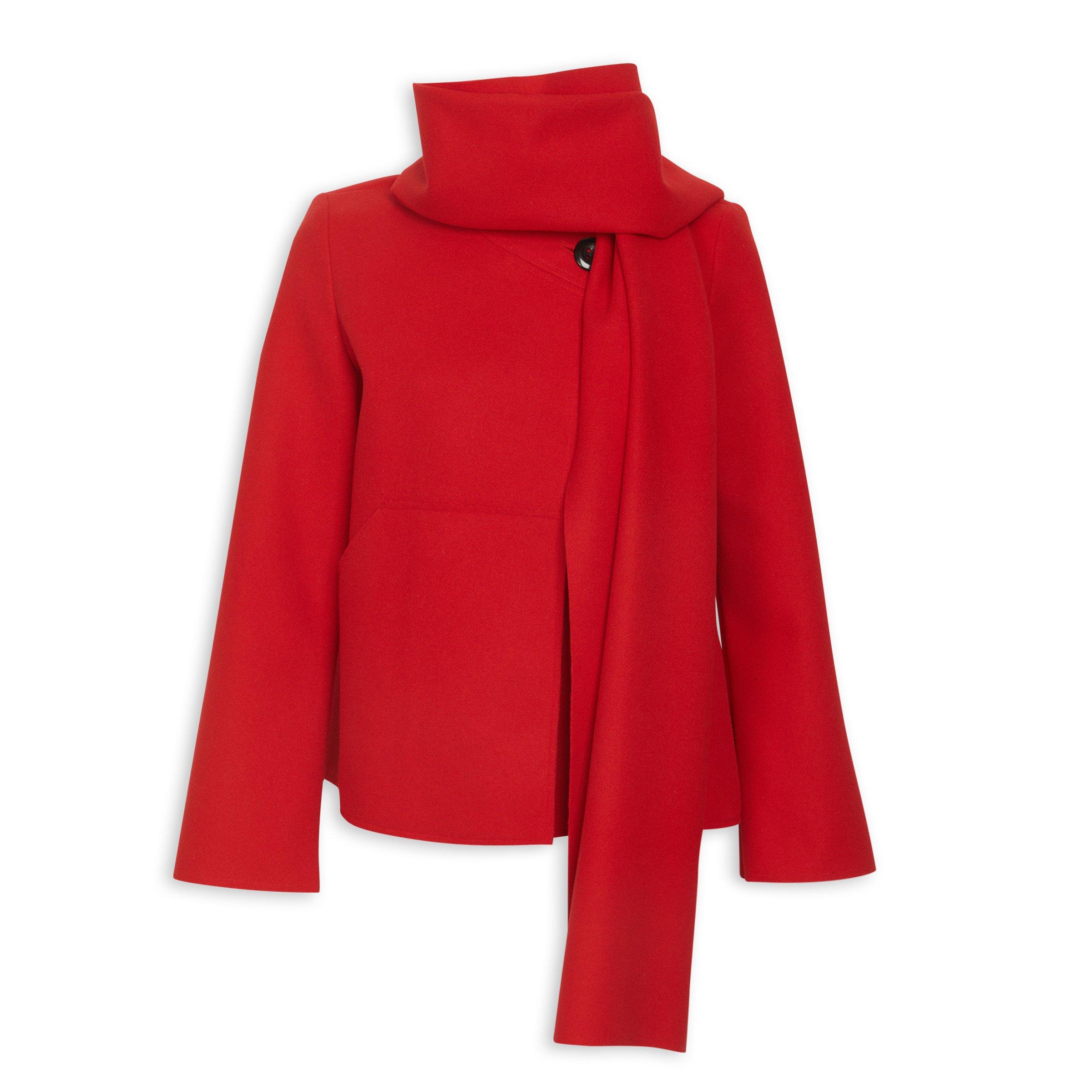 Red Coat with Scarf (3216110) | Truworths