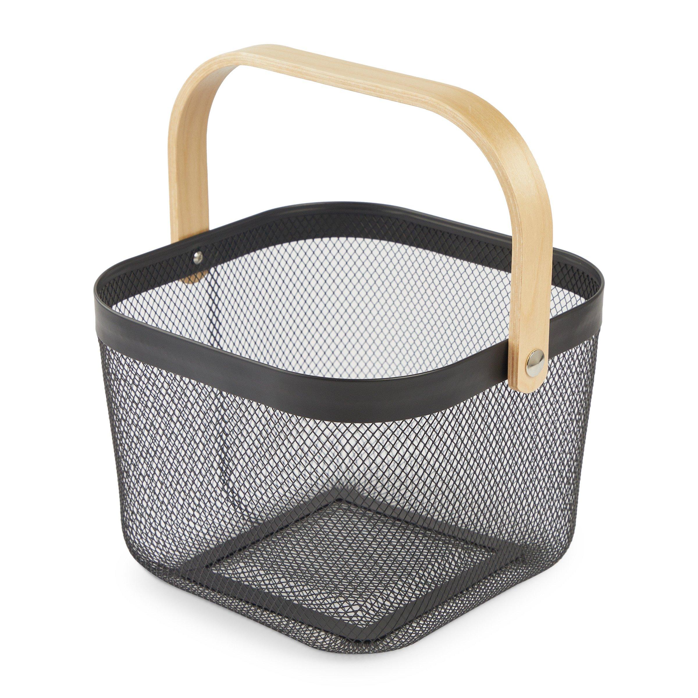 Black Wire Mesh Storage Basket (3216373) | Loads of Living