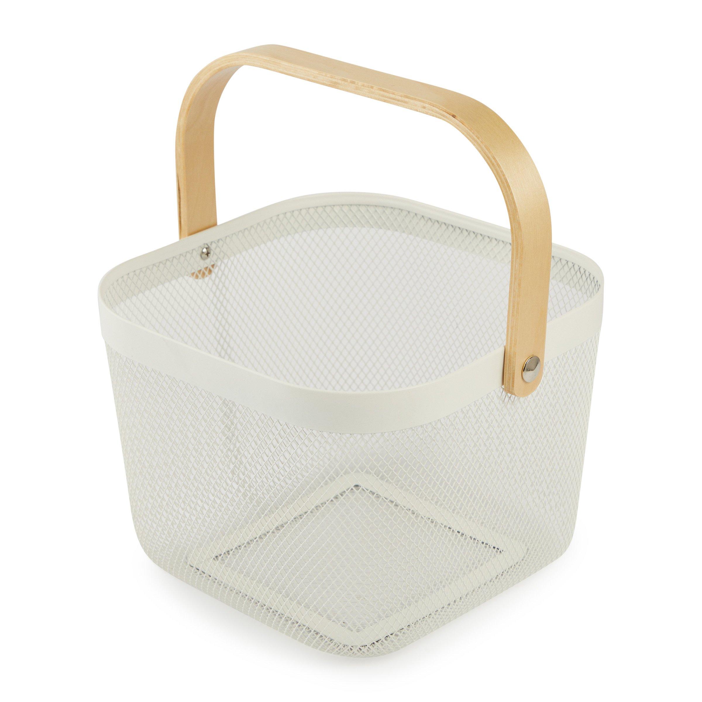 White Wire Mesh Storage Basket (3216374) | Loads of Living