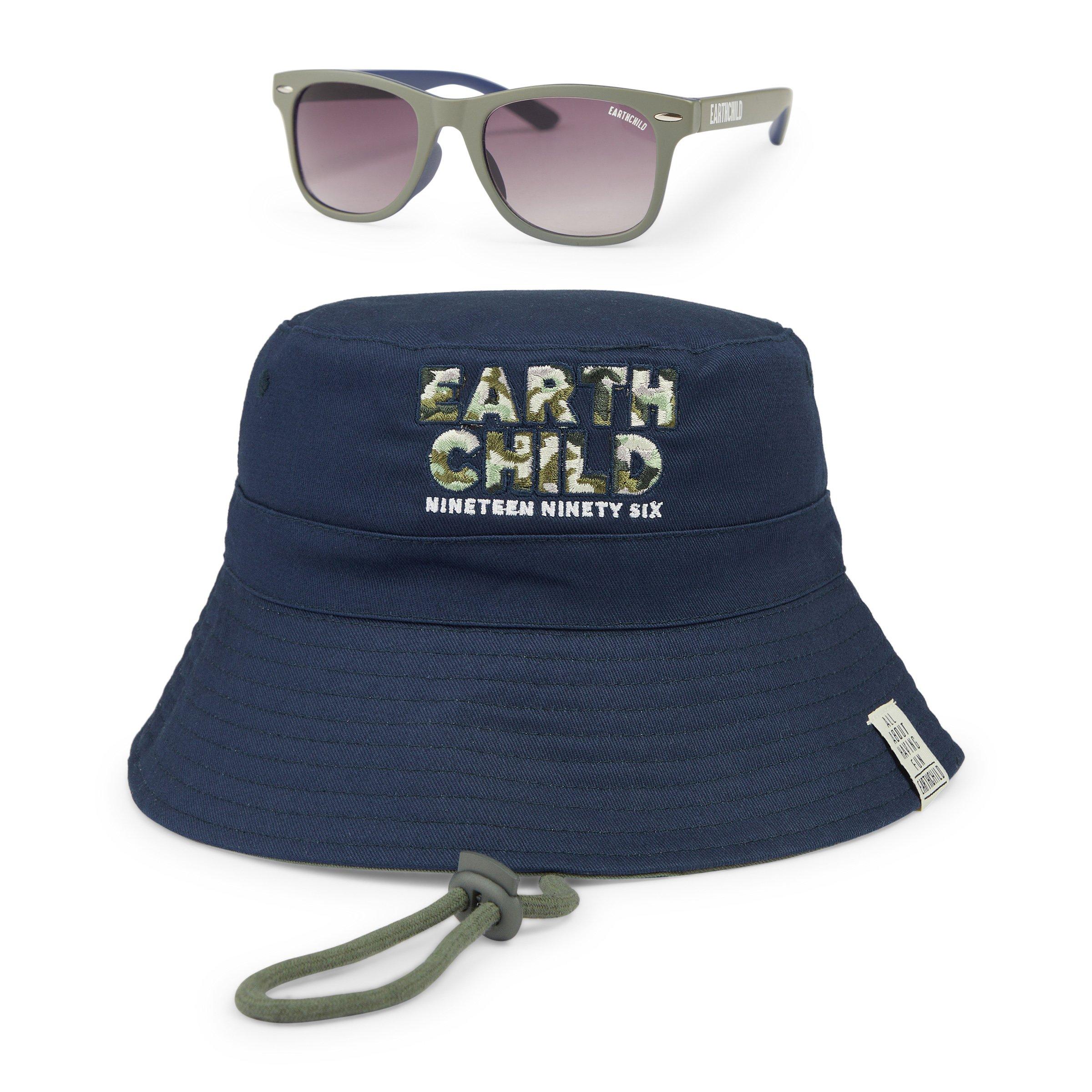 Boys Navy Bucket Hat and Sunglasses Set (3216551) | Earthchild