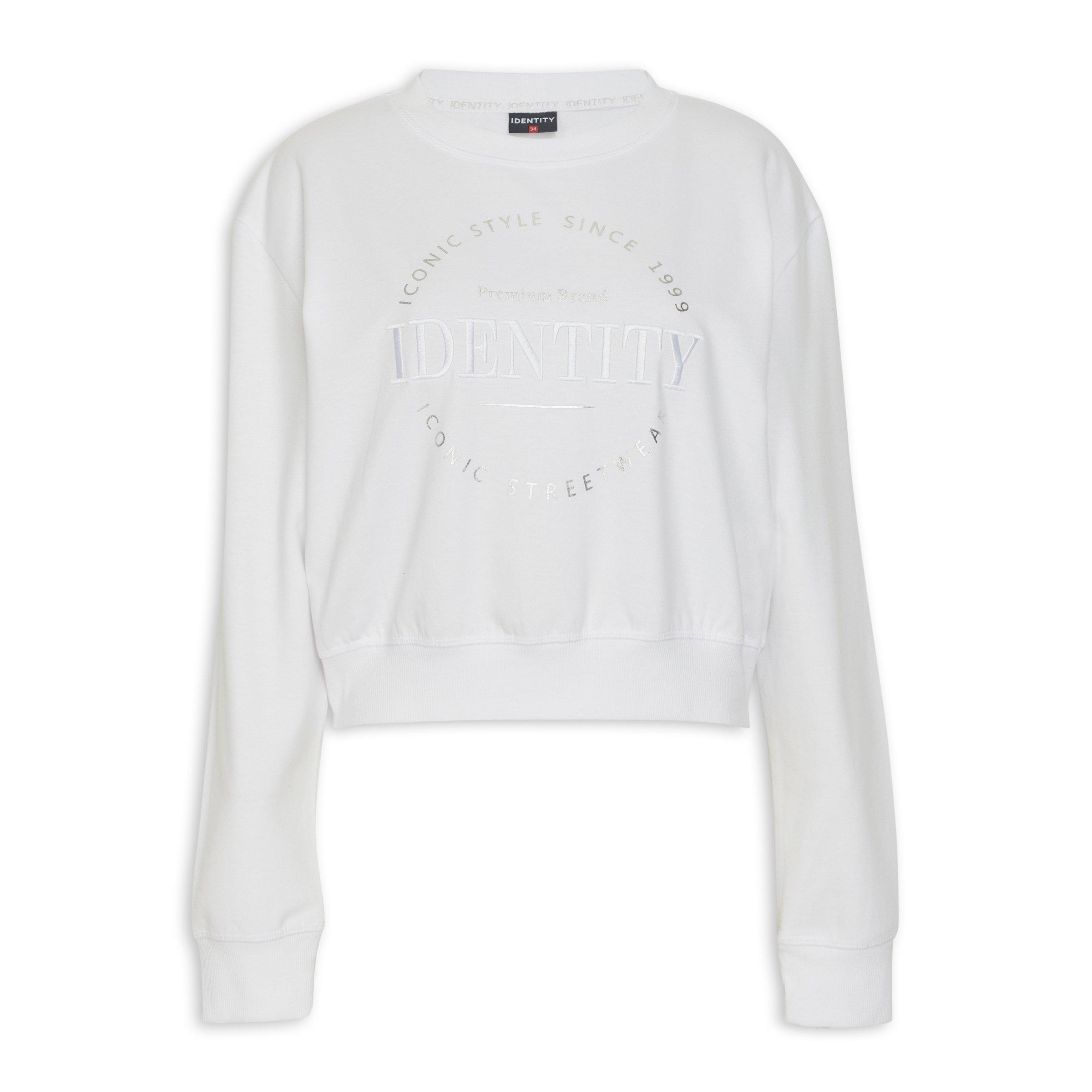 White Embroidered Sweatshirt (3216614) | Identity