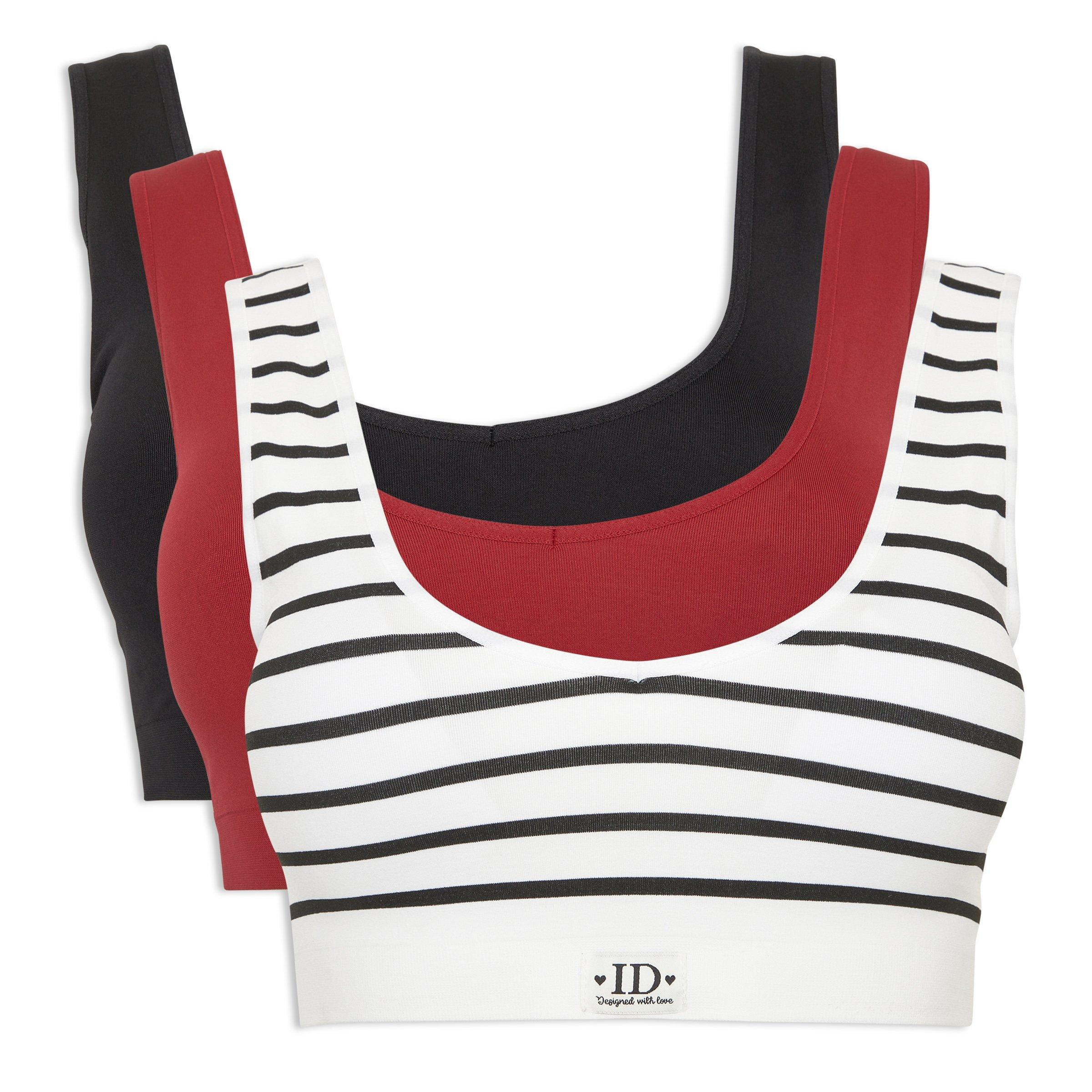 3-pack Crop Top Bras (3216990) | Identity
