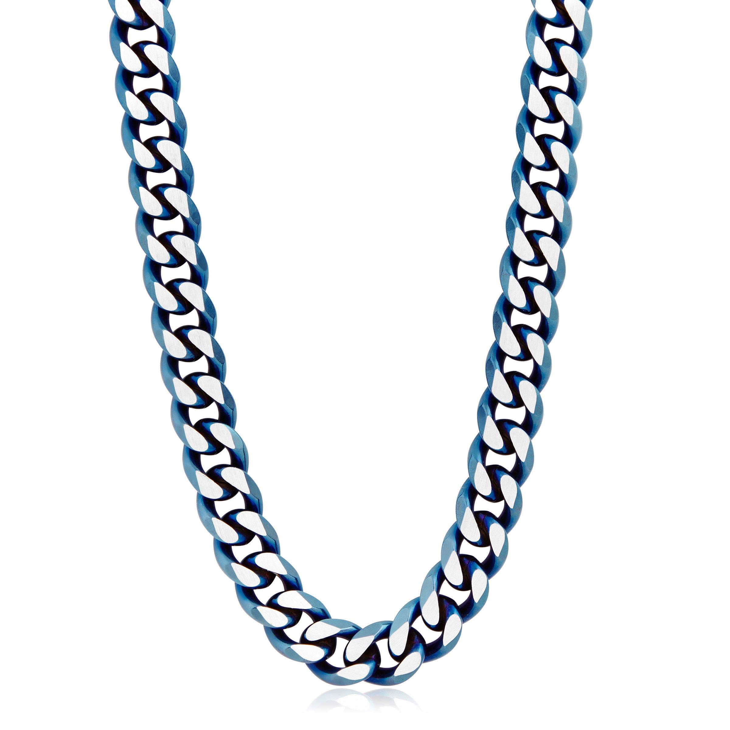 Open Curb Steel Blue Chain (3217022) | Stainless Steel