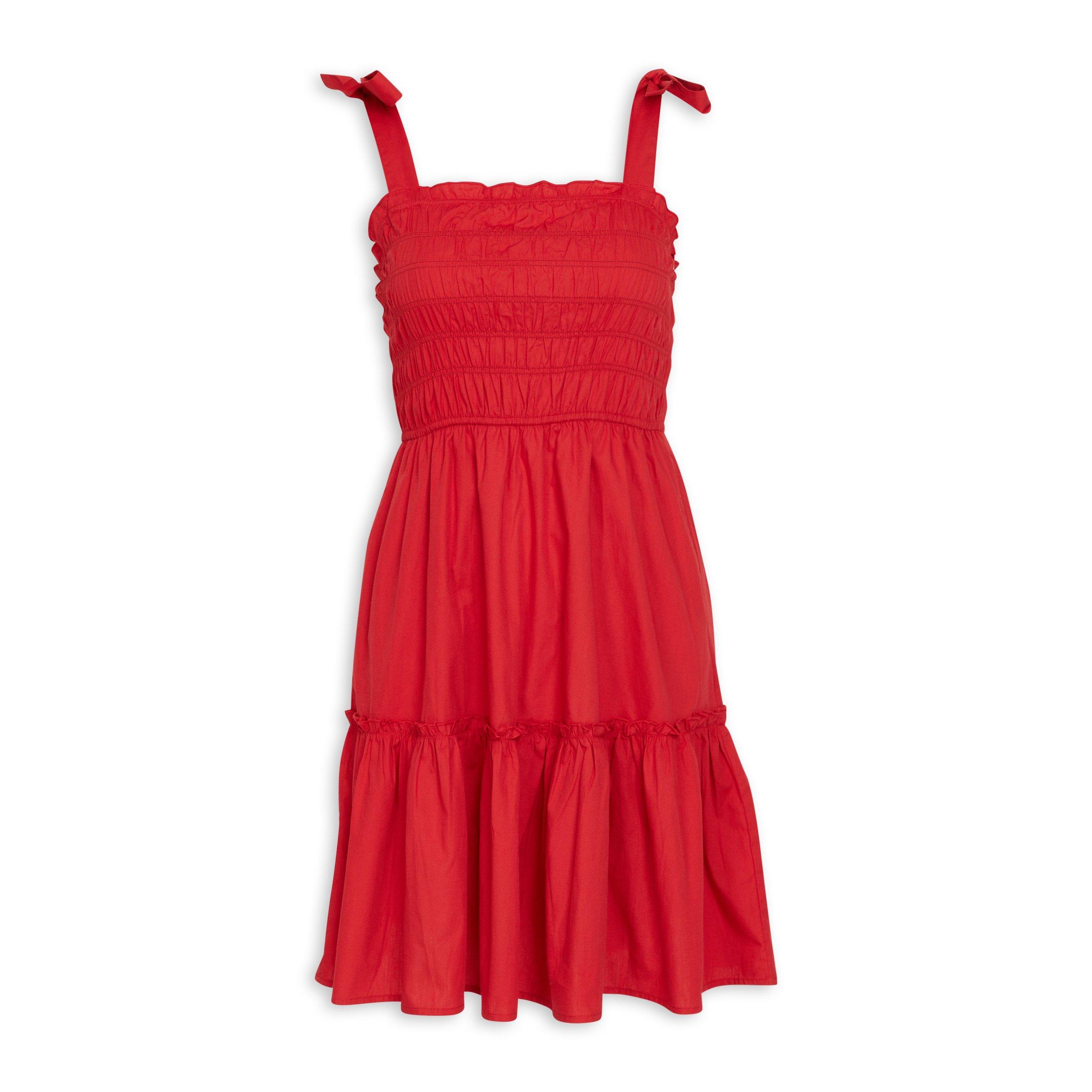 Red Fit and Flare Dress (3217028) | Identity