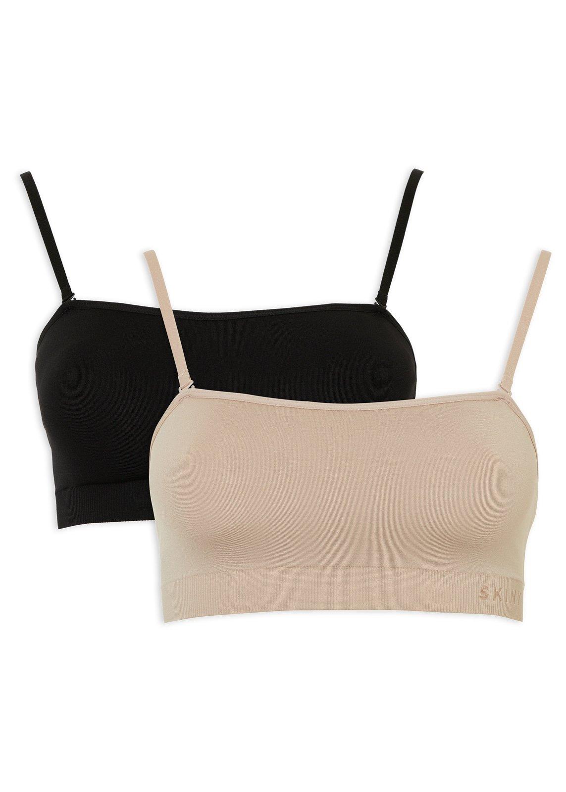 2-pack Seamless Bandeau Thin Strap Bras (3217398) | Skiny