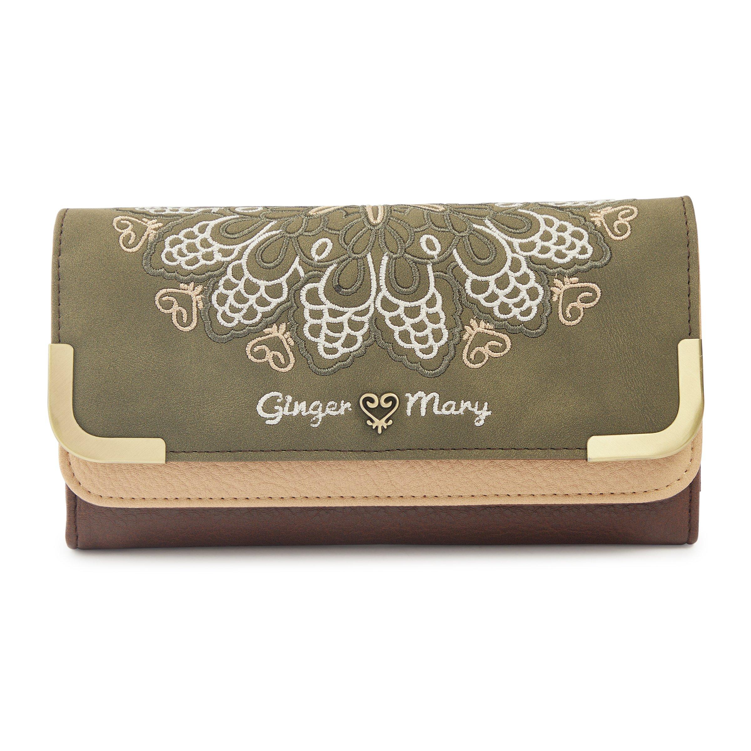 Khaki Green Flap Over Purse (3217504) | Ginger Mary