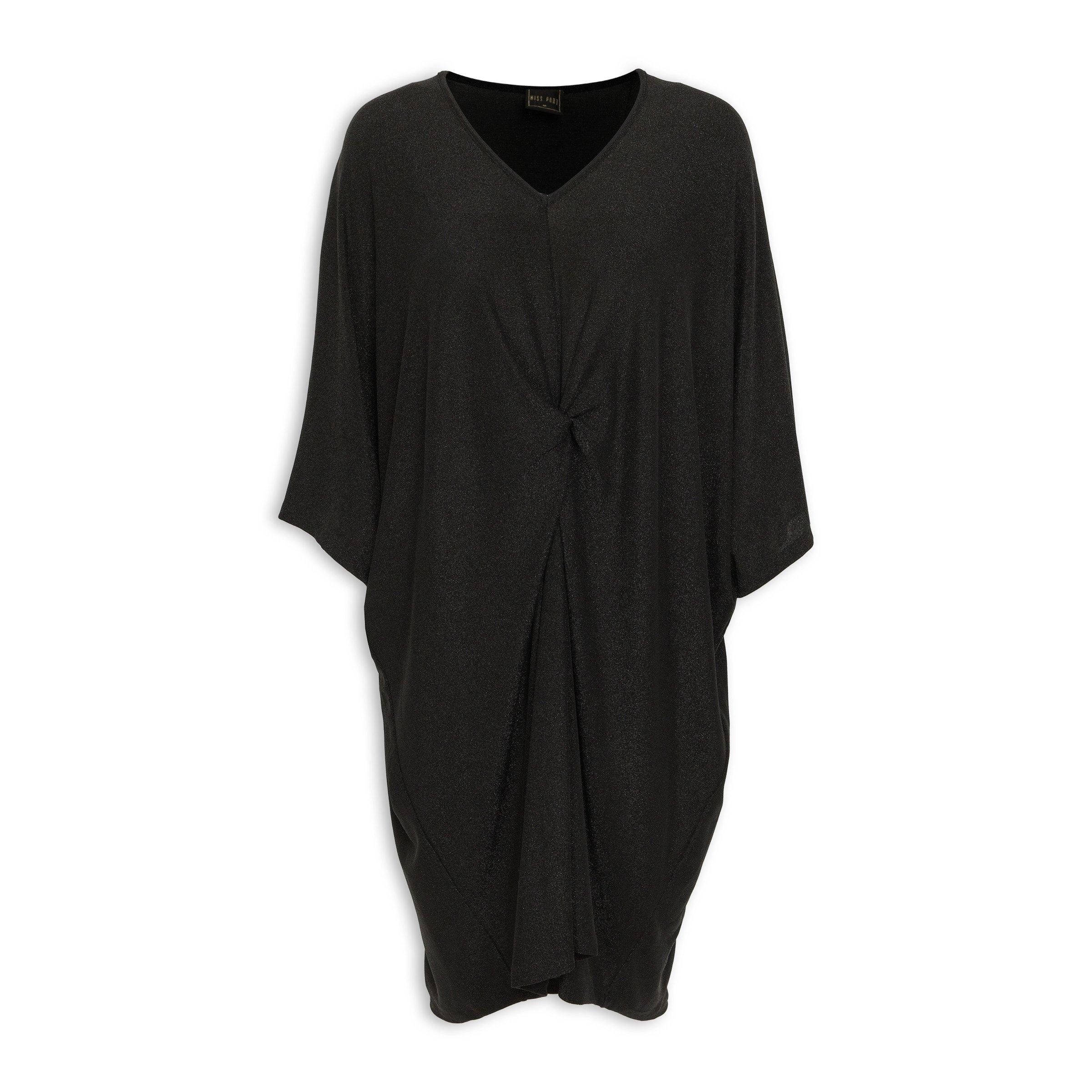 Black Shimmer Batwing Dress (3217973) | Miss Port