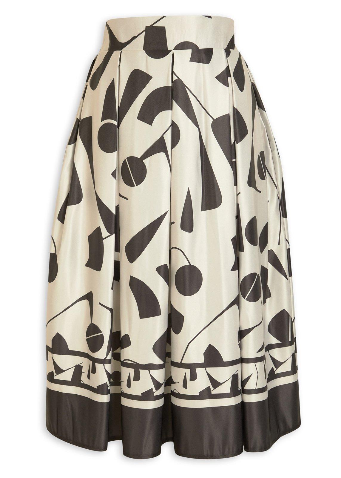 Black Abstract Print A-line Skirt (3218464) | Truworths