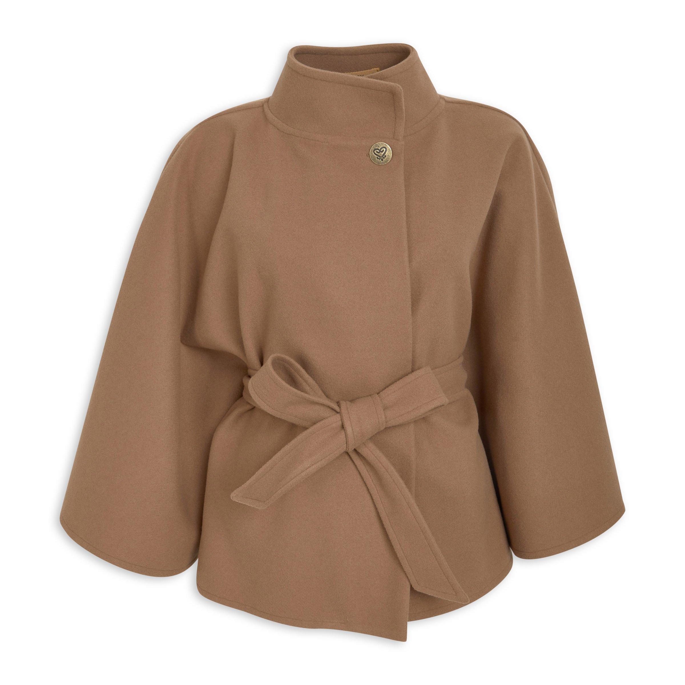 Tan Cape Jacket with Belt (3218476) | Ginger Mary