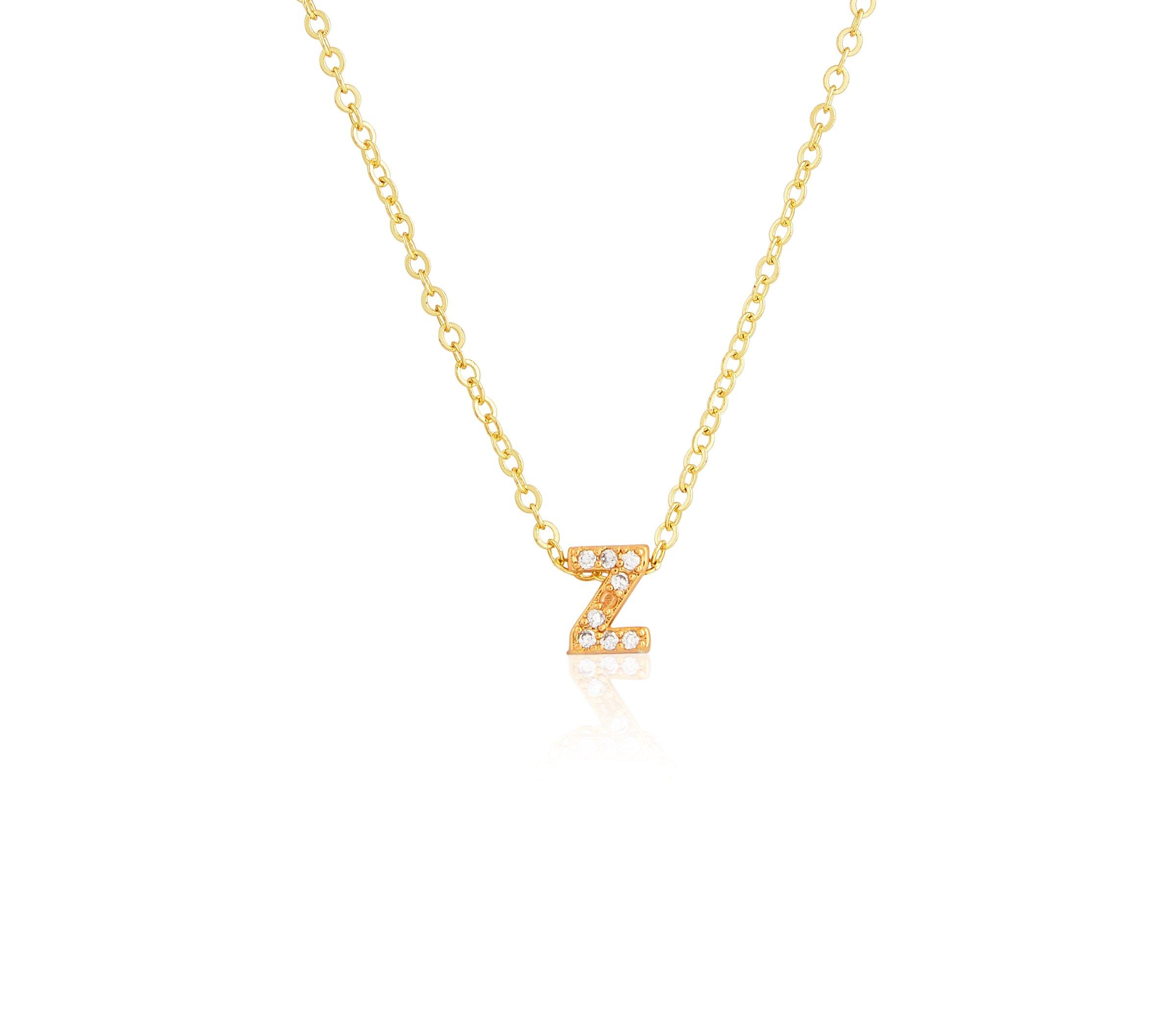 Brass And CZ Initial Pendant Z (3218483) | Sparkle