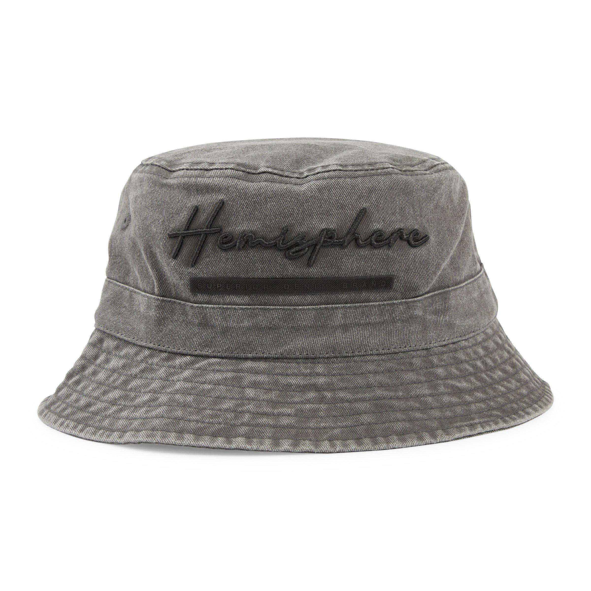 Charcoal Grey Denim Bucket Hat (3218597) | Hemisphere
