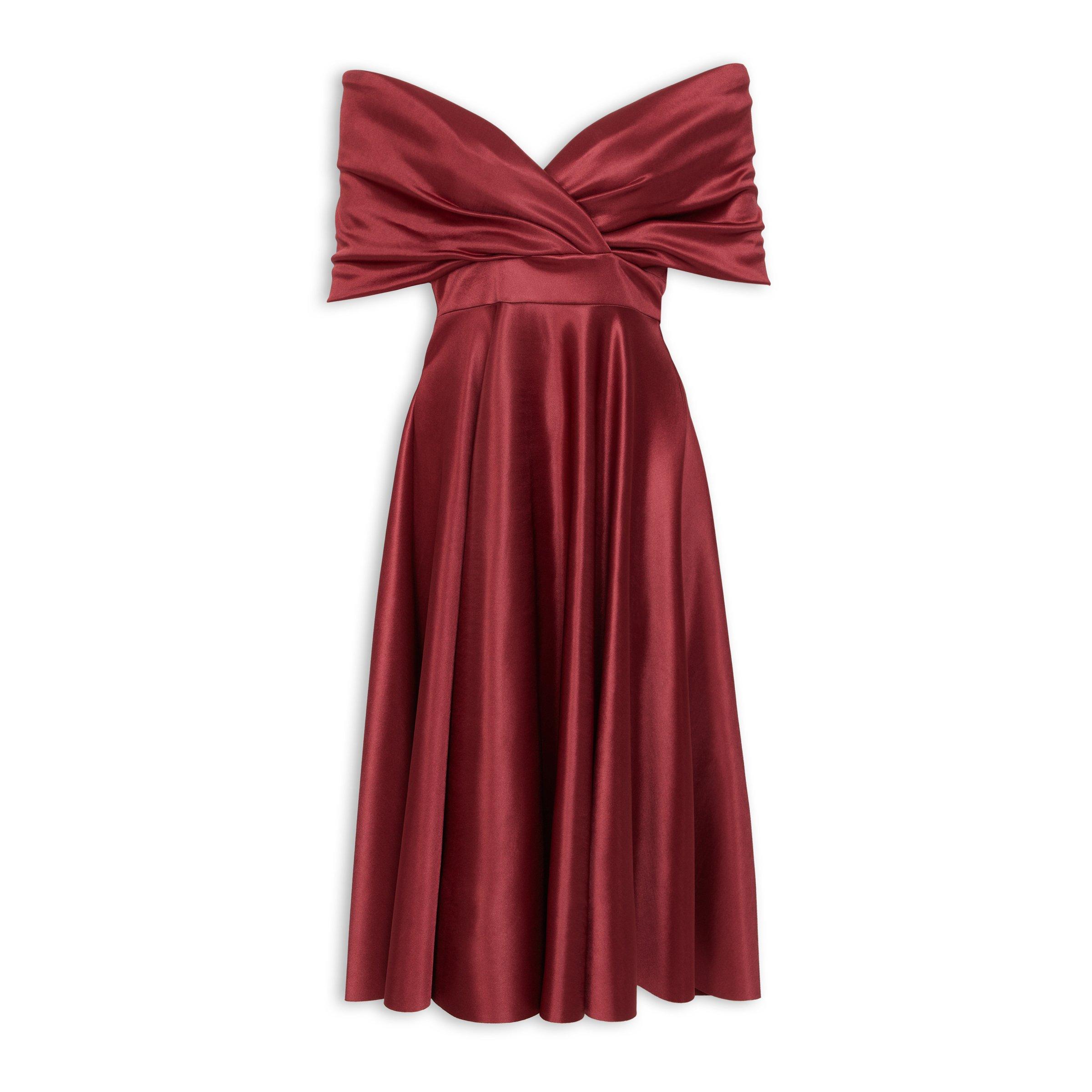 Ruby Sateen Bardot Midi Dress (3219281) | X&O Ladies