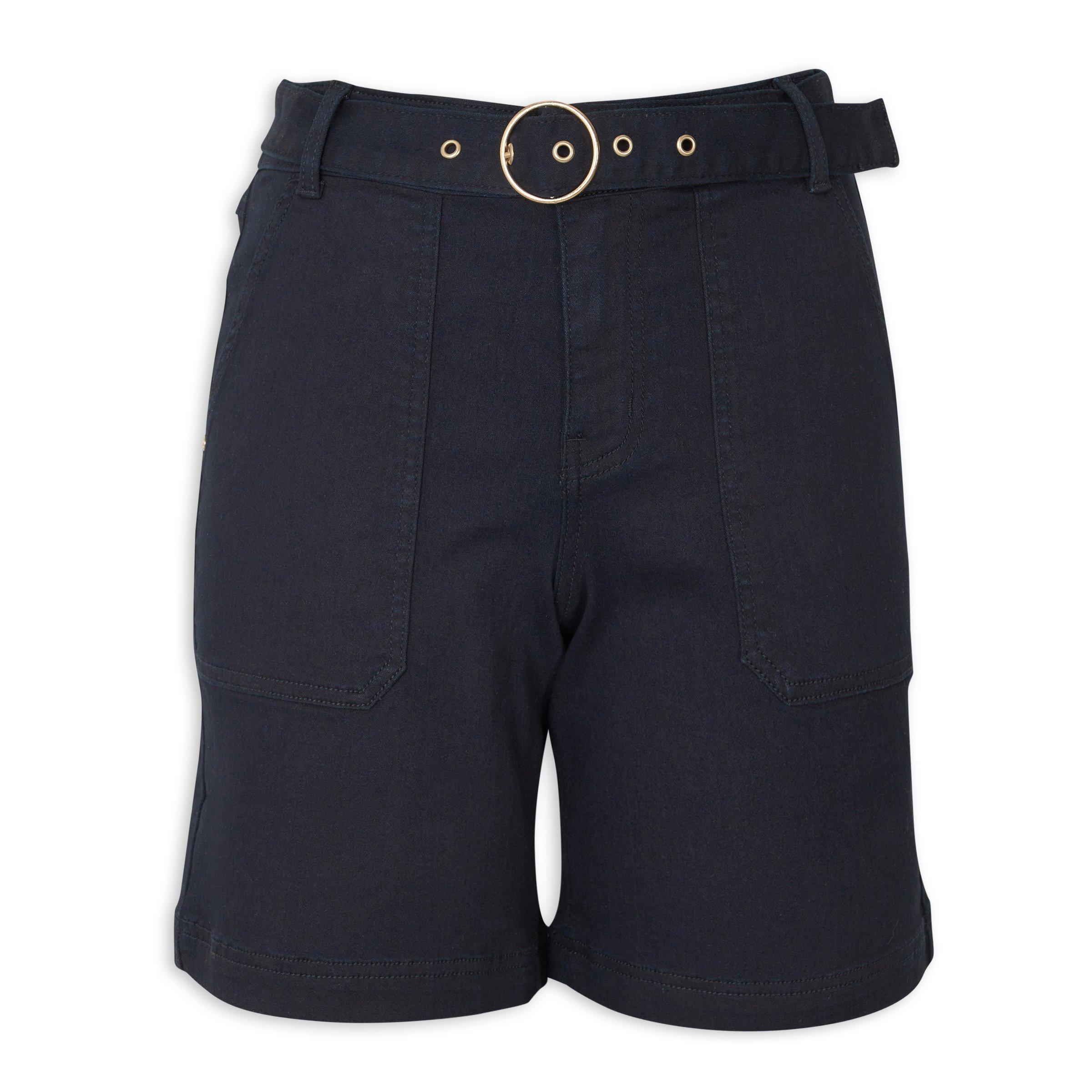 Belted Black Denim Shorts (3219298) | OUTBACK RED