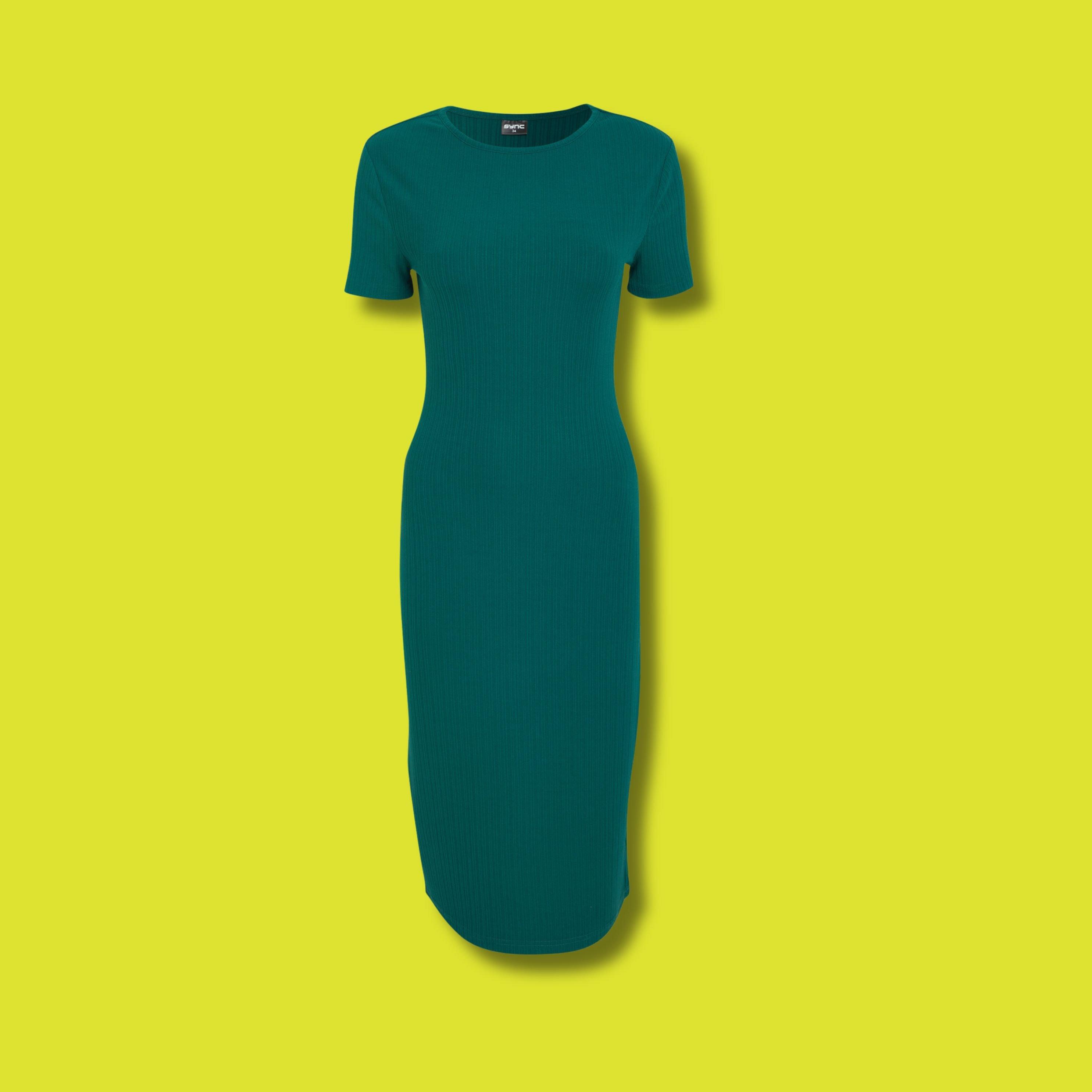 Emerald Green Bodycon Midi Dress (3219345) | Identity X Sync