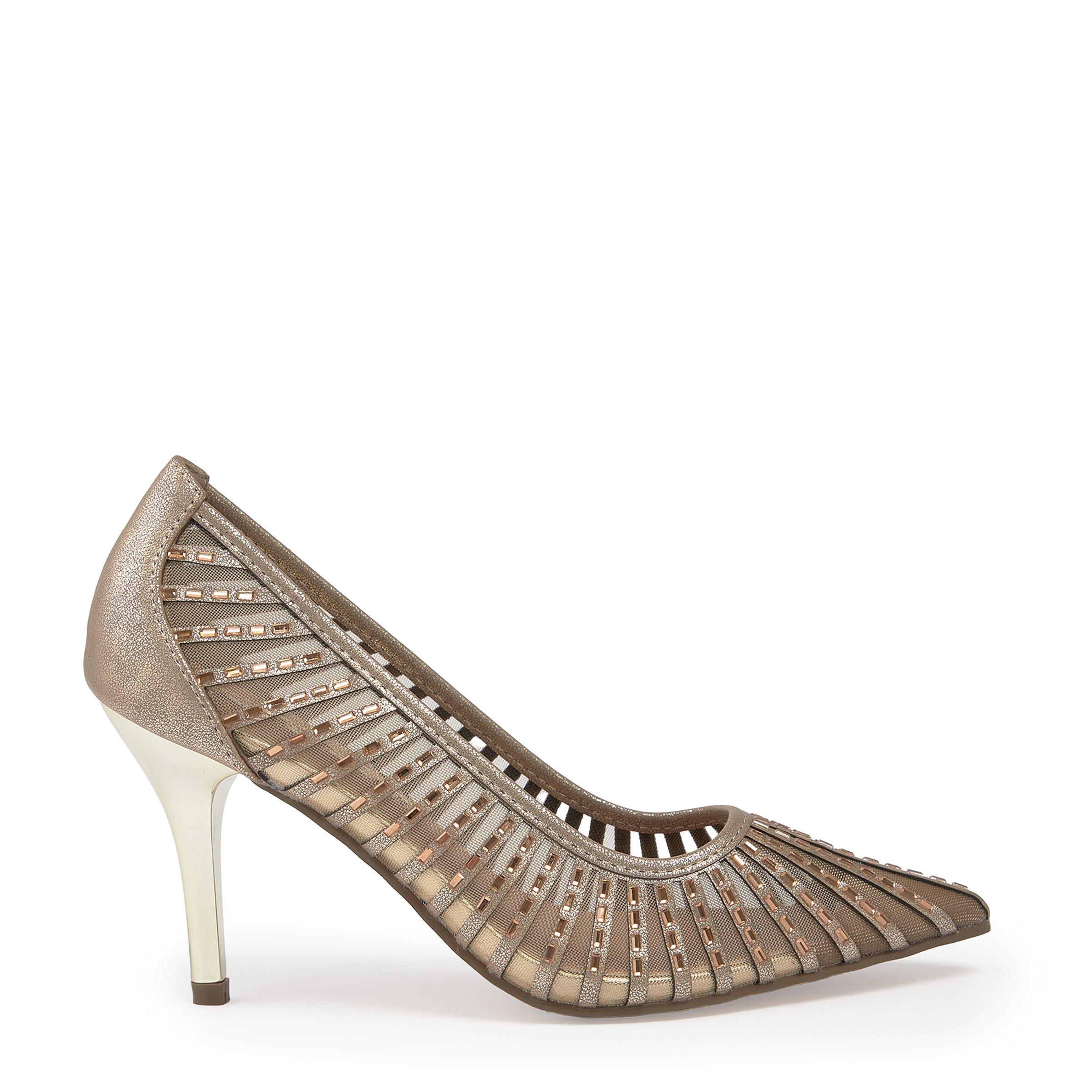 Mesh Metallic Embellished Court Heels (3219429) | Truworths