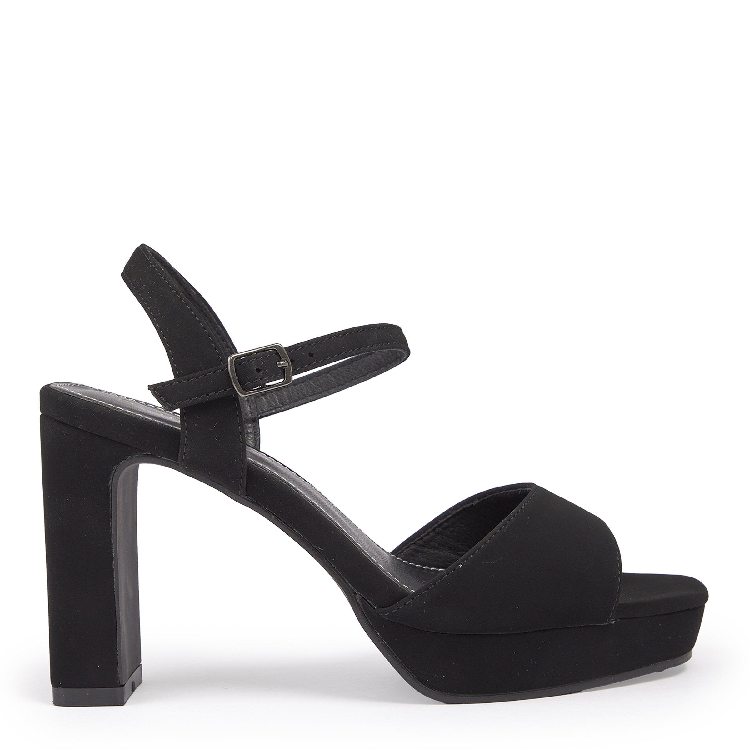 Black Ankle Tie Platform Heels (3219606) | Identity