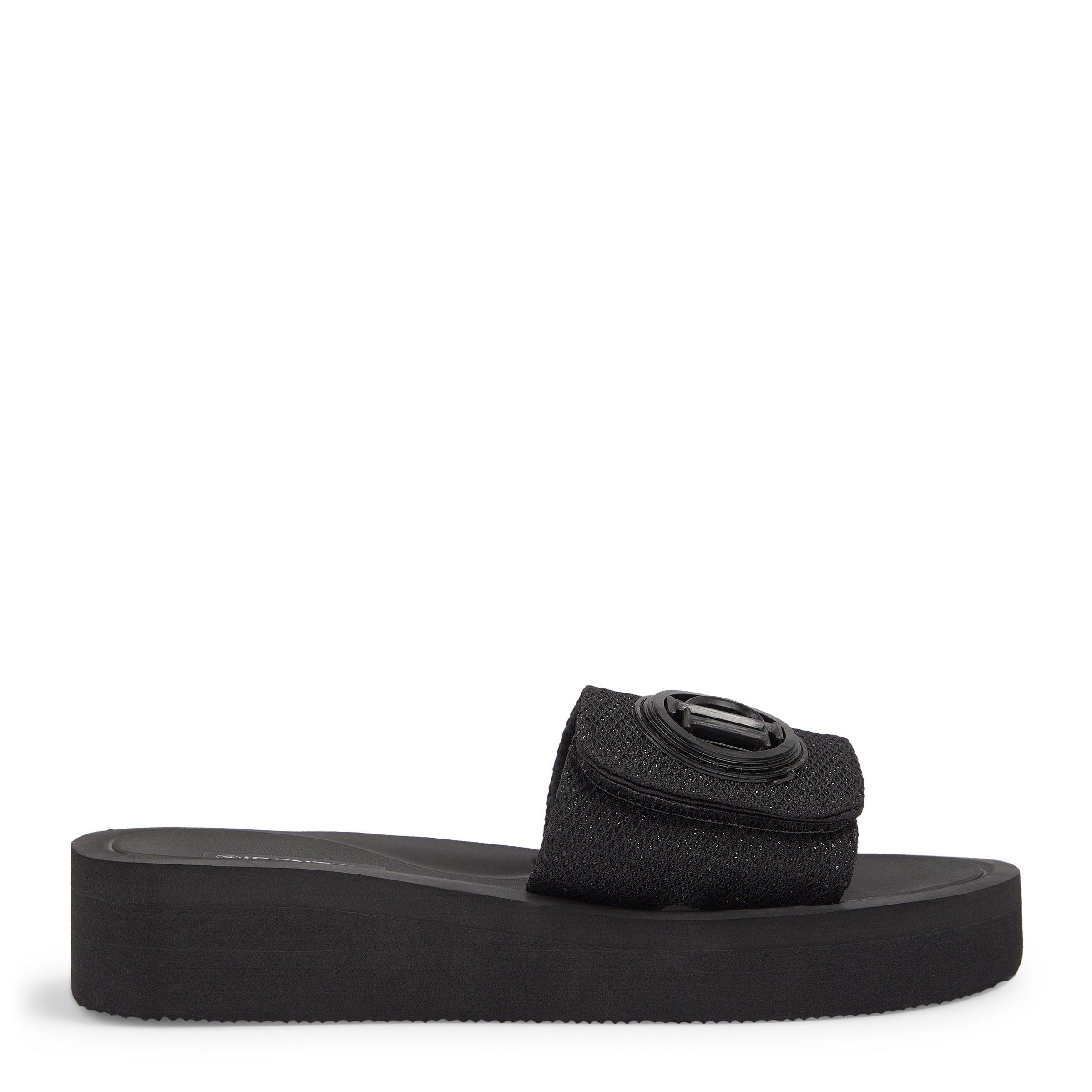 Black Broad Strap Sandals (3219770) | Identity