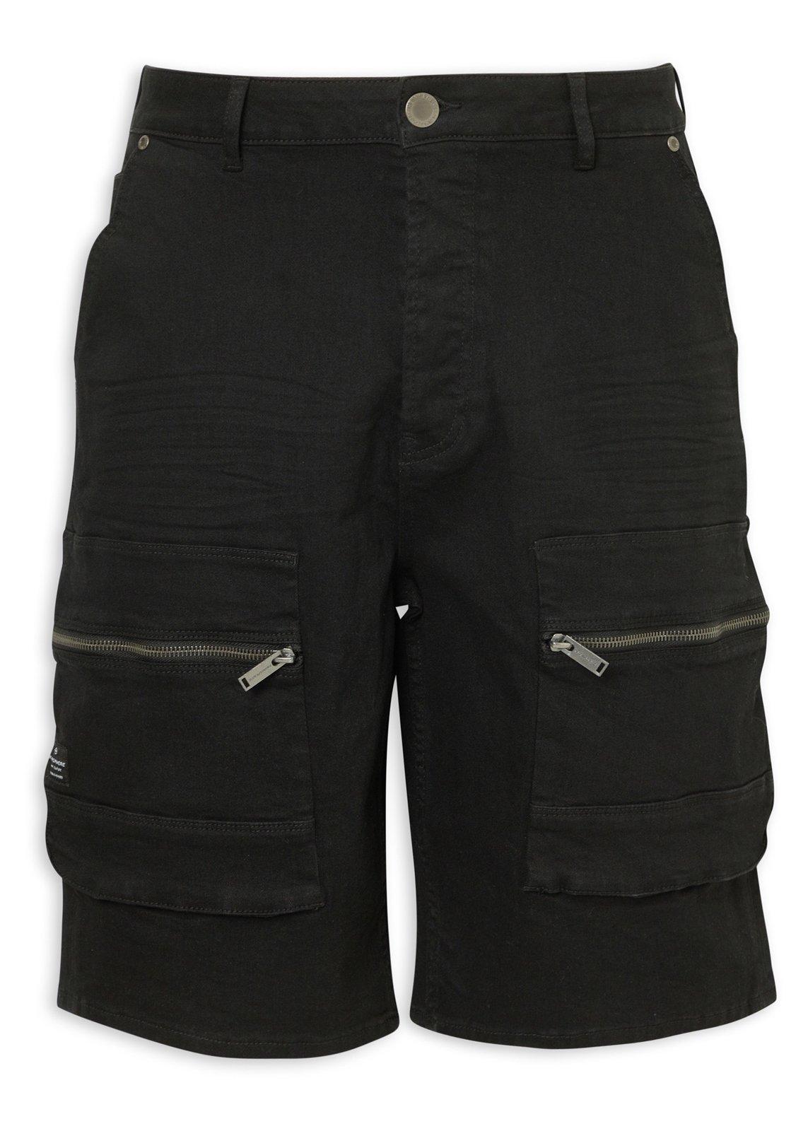 Black Denim Utility Shorts (3219819) | Hemisphere