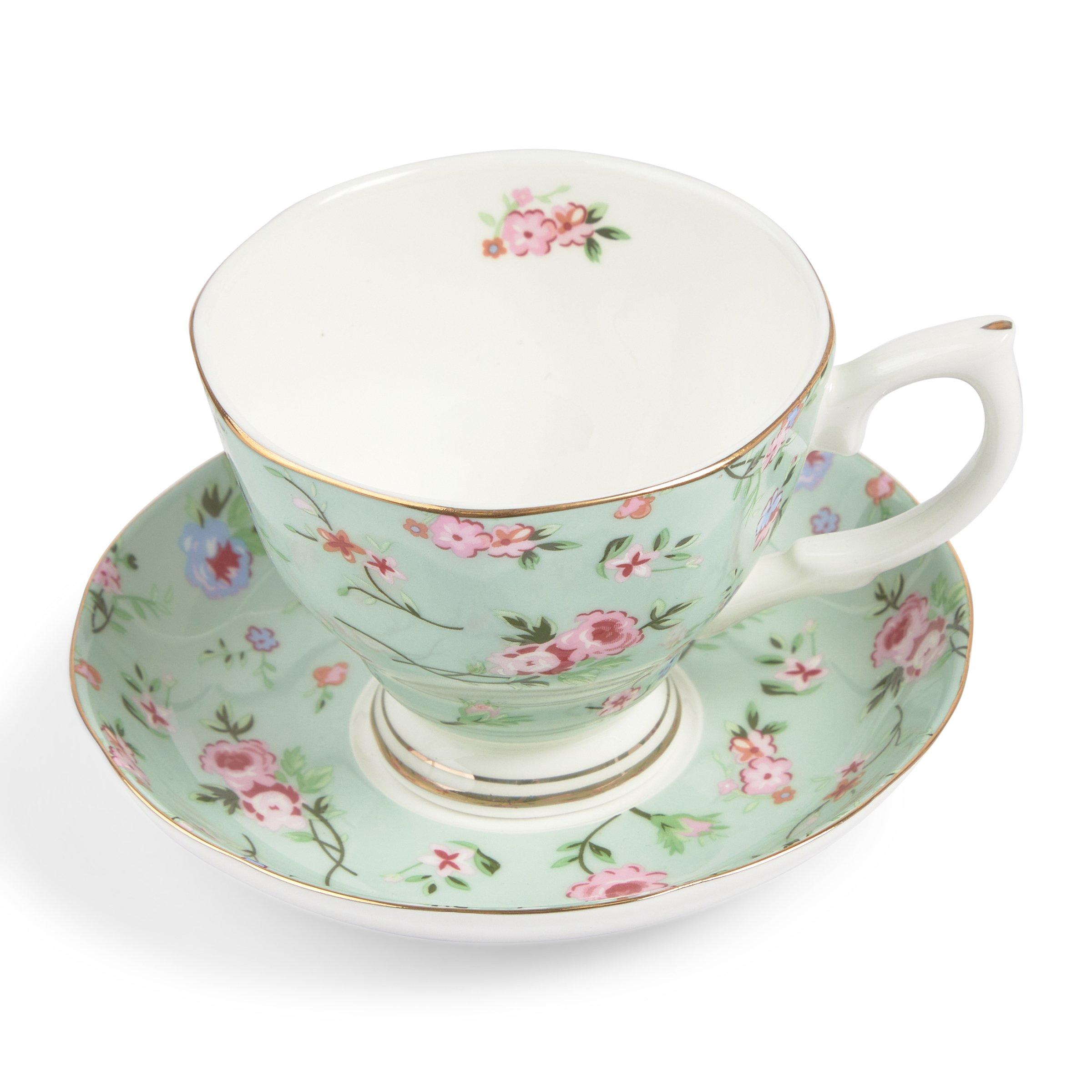 Aqua Teacup and Saucer Set (3219878) | Loads of Living