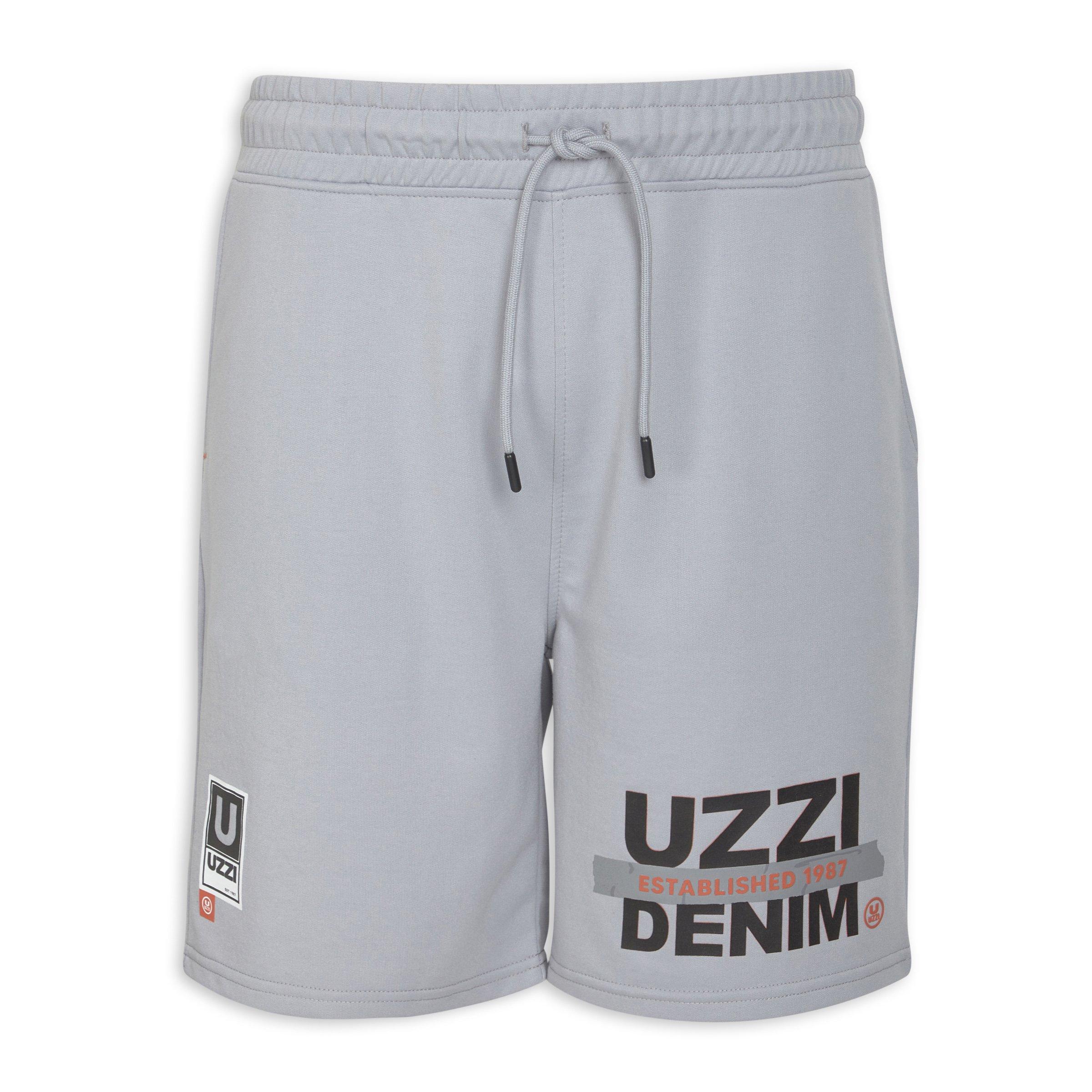 Grey Branded Jogger Shorts (3220012) | UZZI