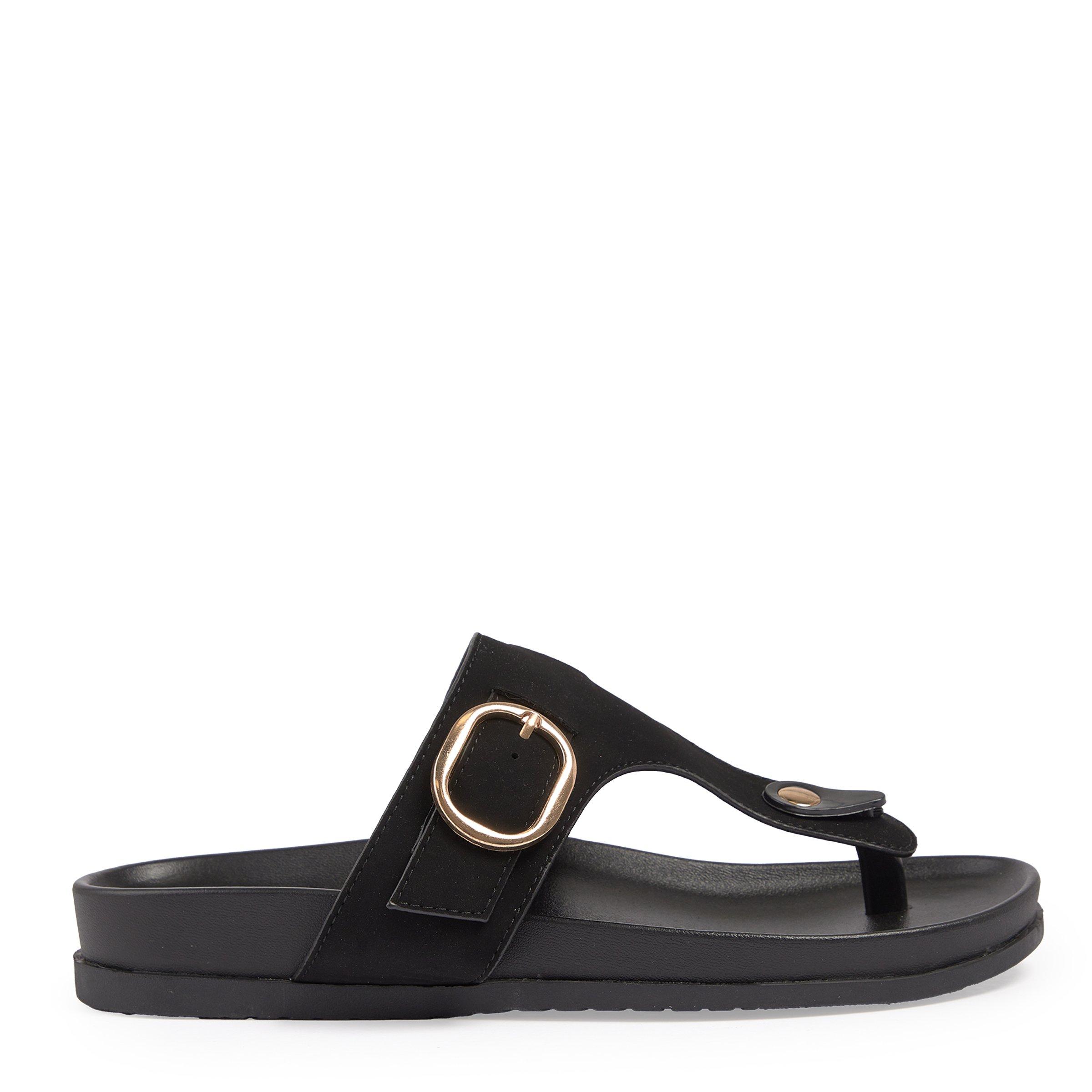 Black Moulded Toe Post Sandals (3220041) | Truworths