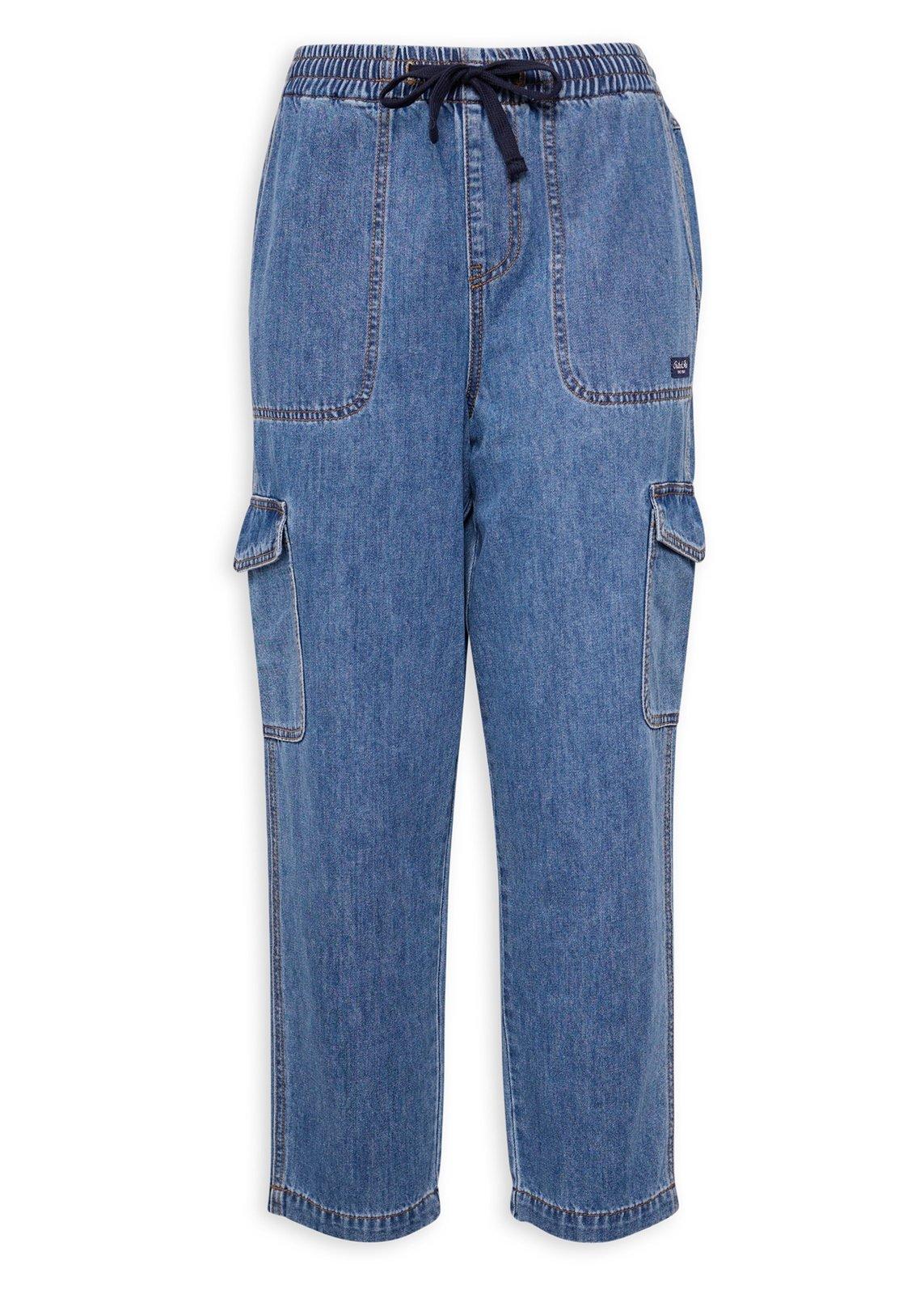 Blue Utility Straight Cropped Jeans (3220606) | OUTBACK RED