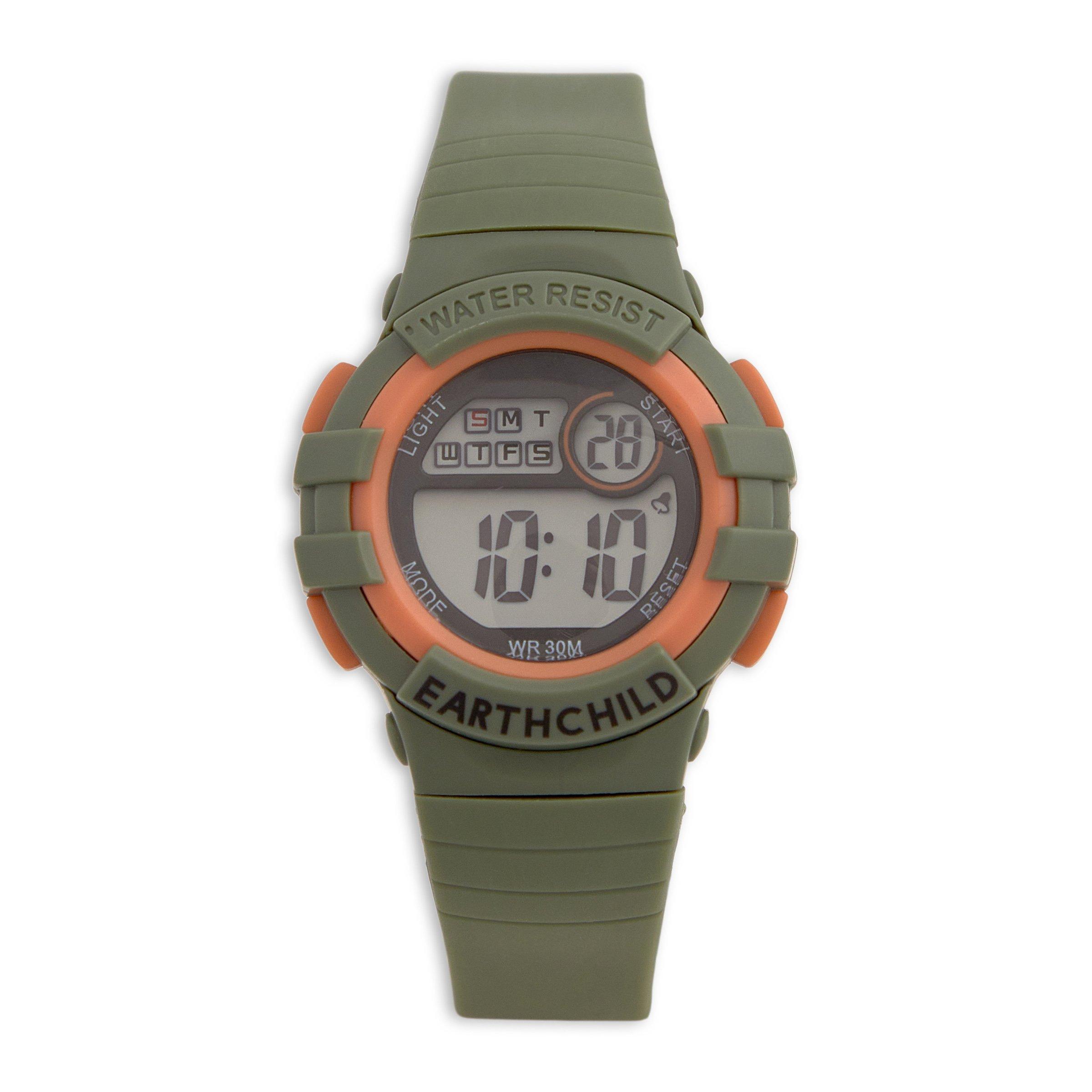 Fatigue and Orange Digital Watch (3220613) | Earthchild