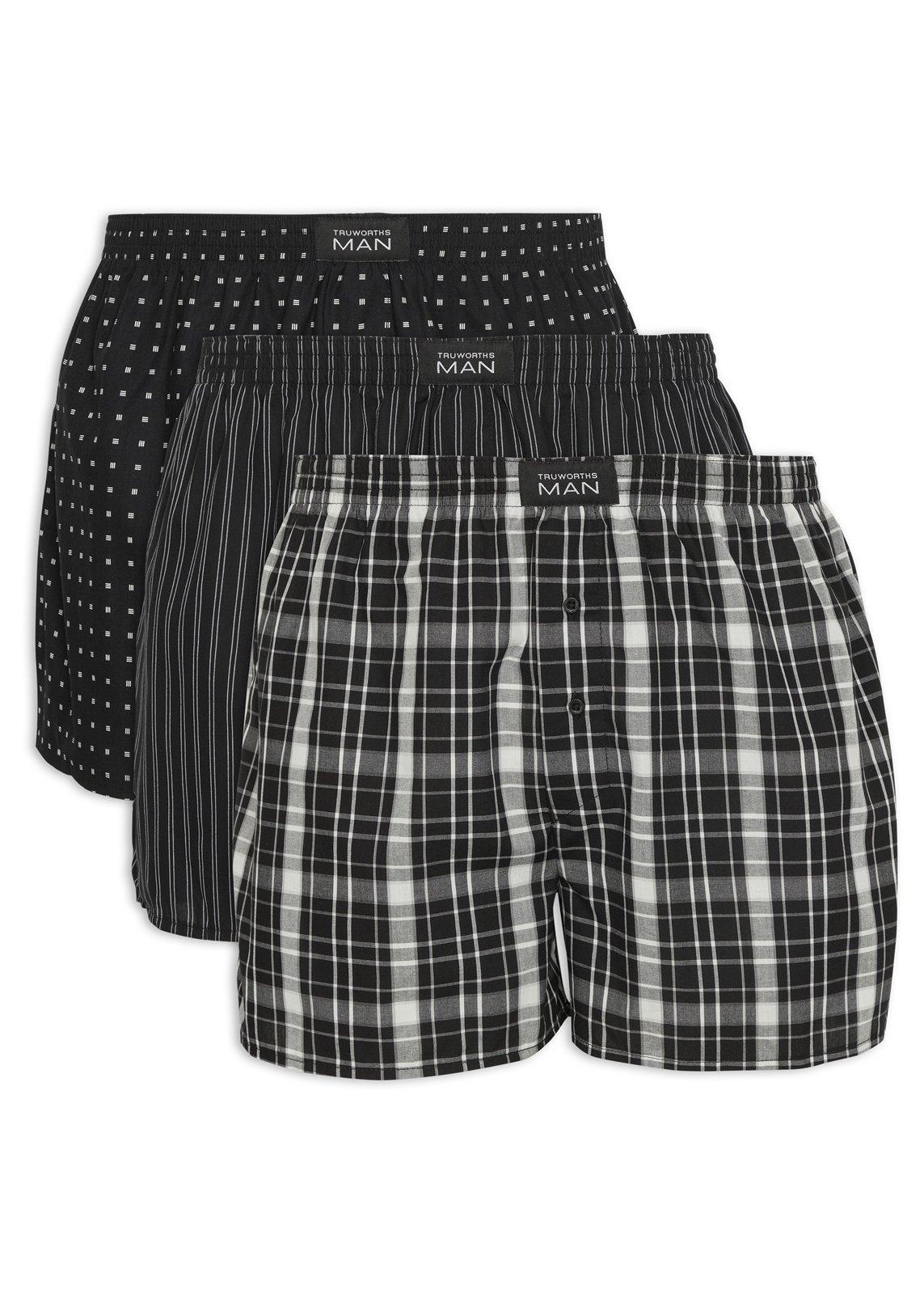 Black And White Check 3-Pack Boxers (3220717) | Truworths Man