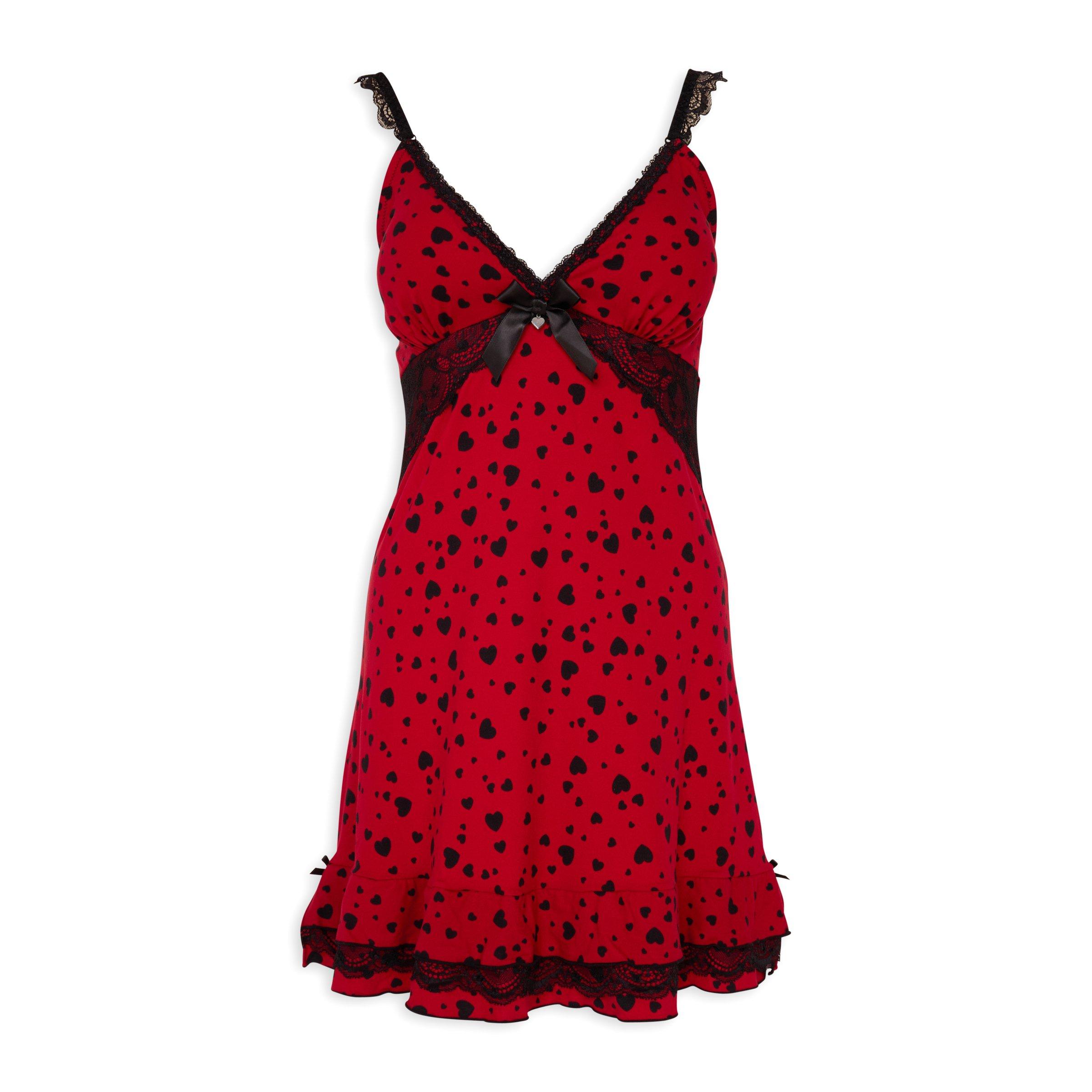 Red and Black Padded Chemise (3221064) | Identity