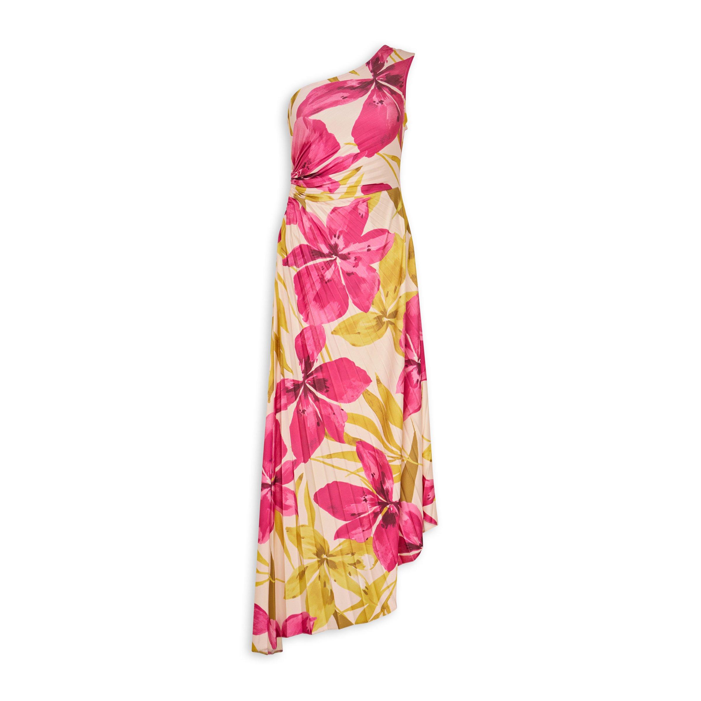 Floral Print Pleated Maxi Dress (3221067) | Identity