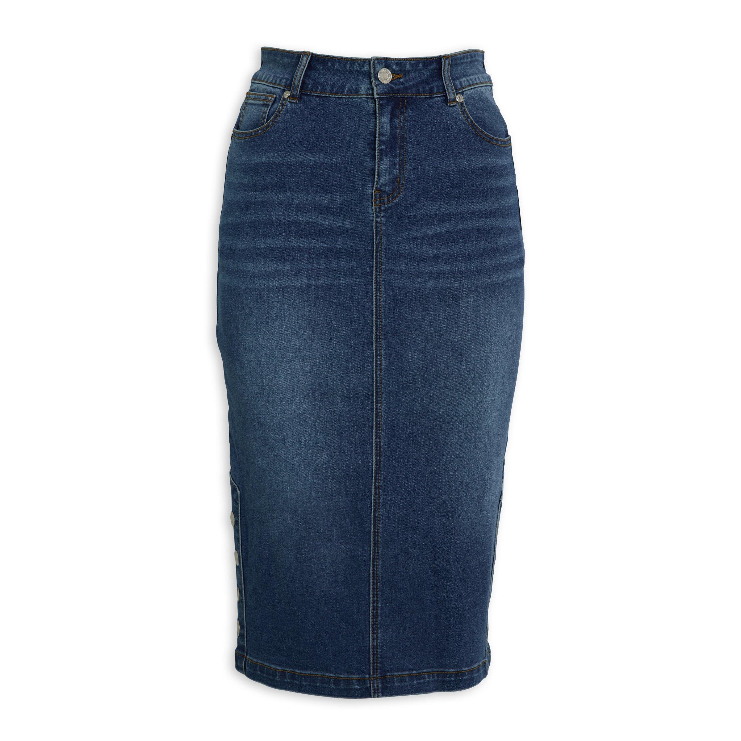 Blue Button Detail Denim Shorts (3221307) | Identity