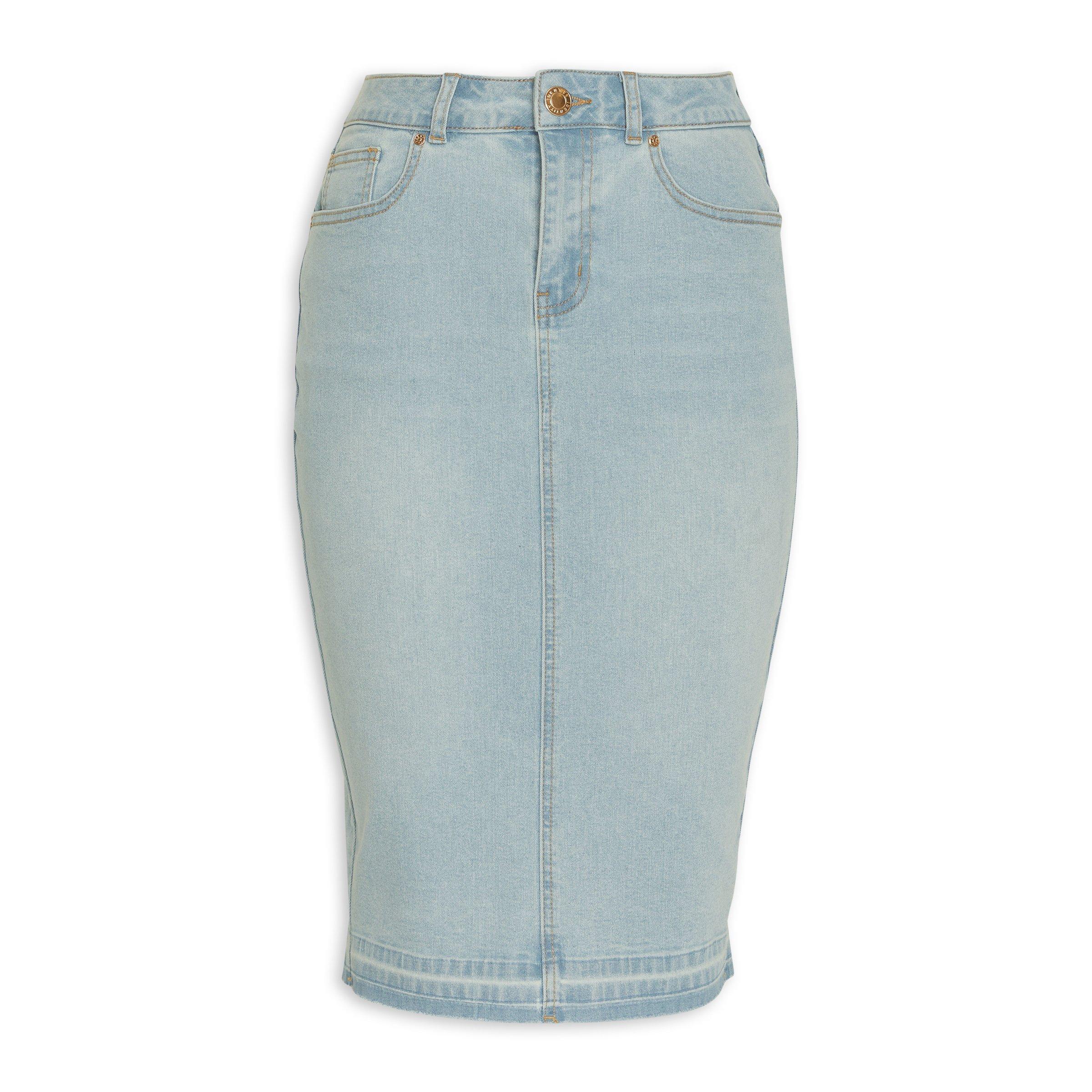 Light Blue Denim Pencil Skirt (3221310) | Identity