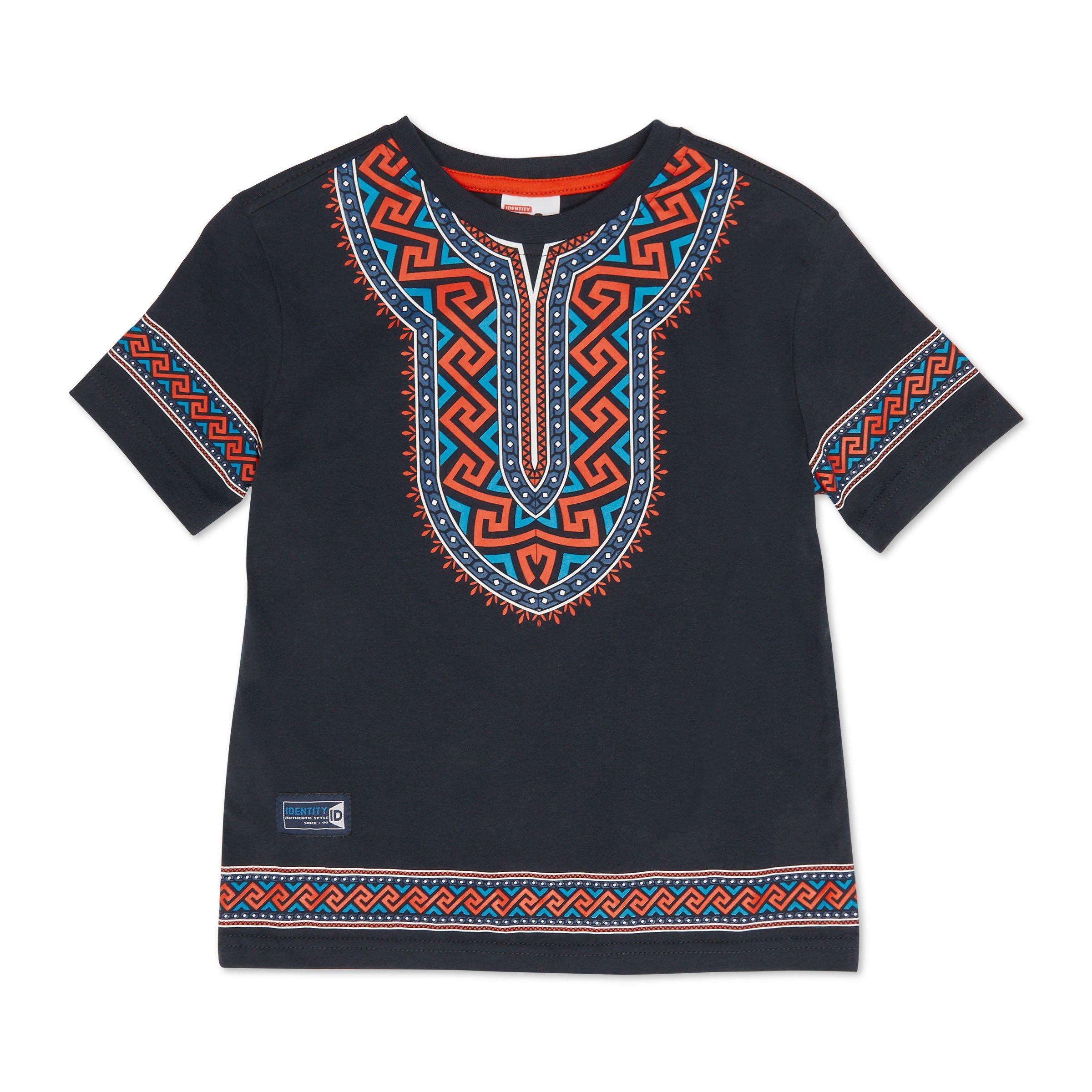 Navy Geometric Print Shirt (3221634) | Identity