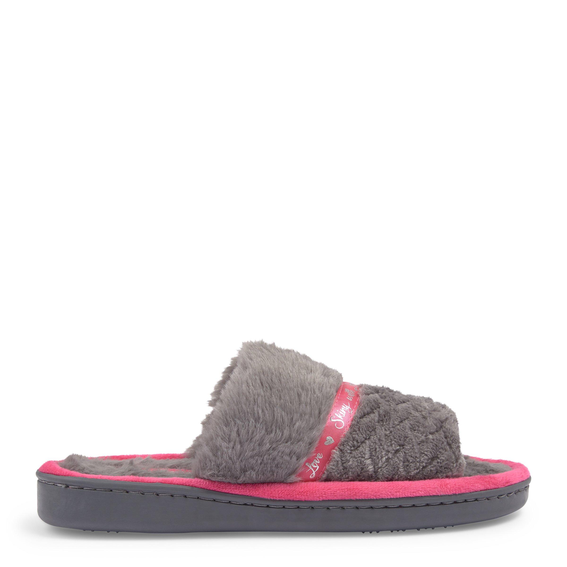 Grey and Pink Sporty Open Toe Slippers (3221758) | Skiny