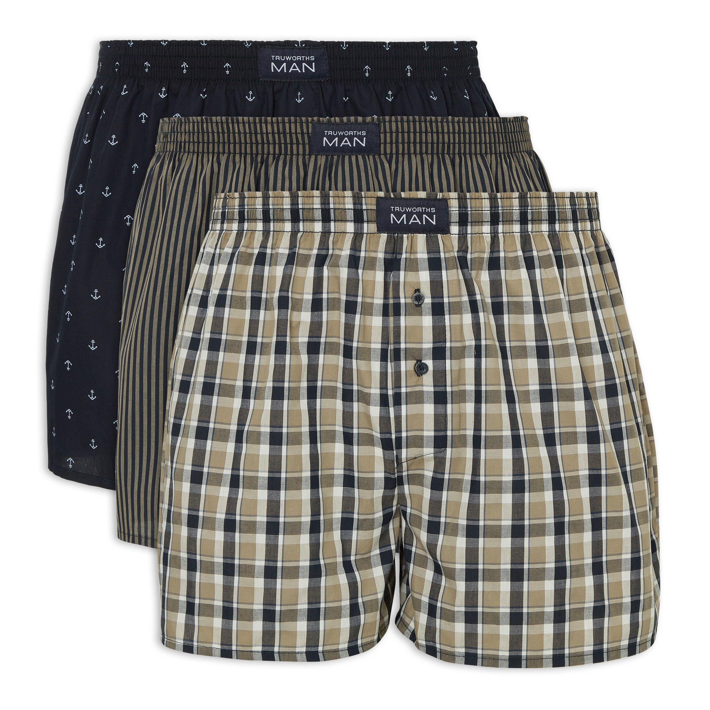 Stone 3-Pack Check Boxers (3221801) | Truworths Man