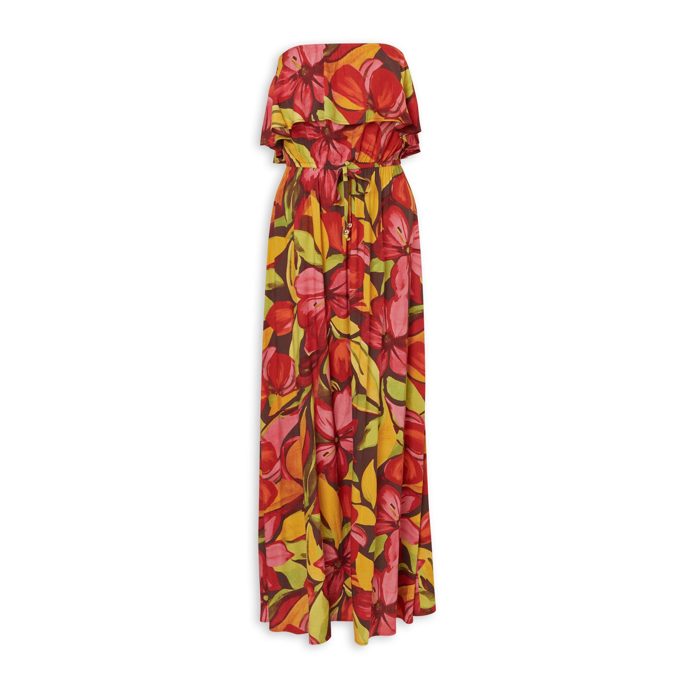 Tropical Floral Print Maxi Dress (3221954) | Identity