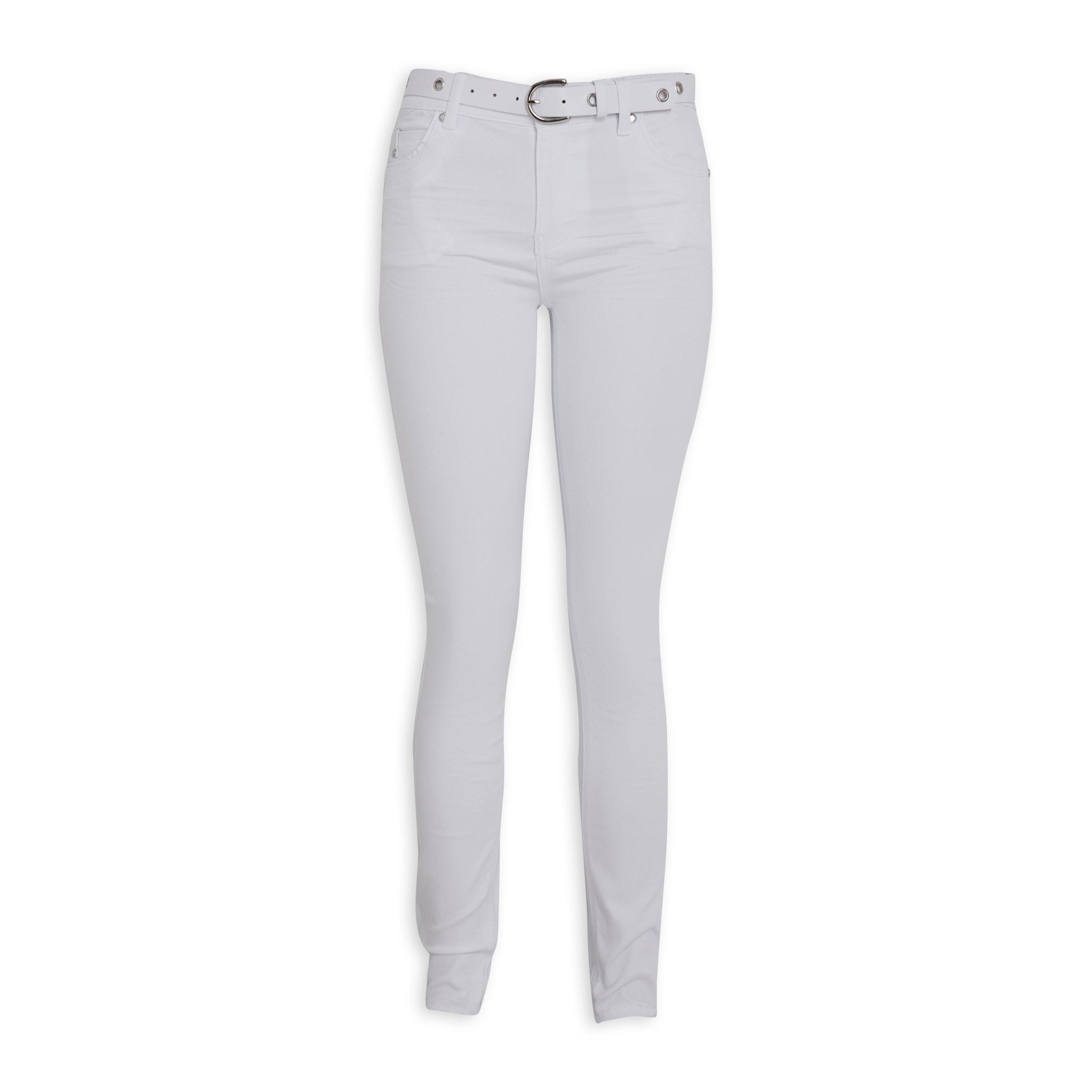 White Belted Skinny Jeans (3222180) | Identity