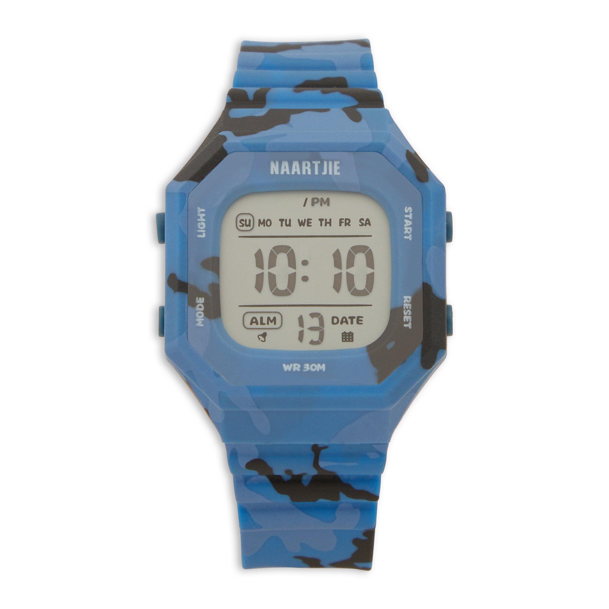 Blue Camo Digital Watch (3222296) | Naartjie