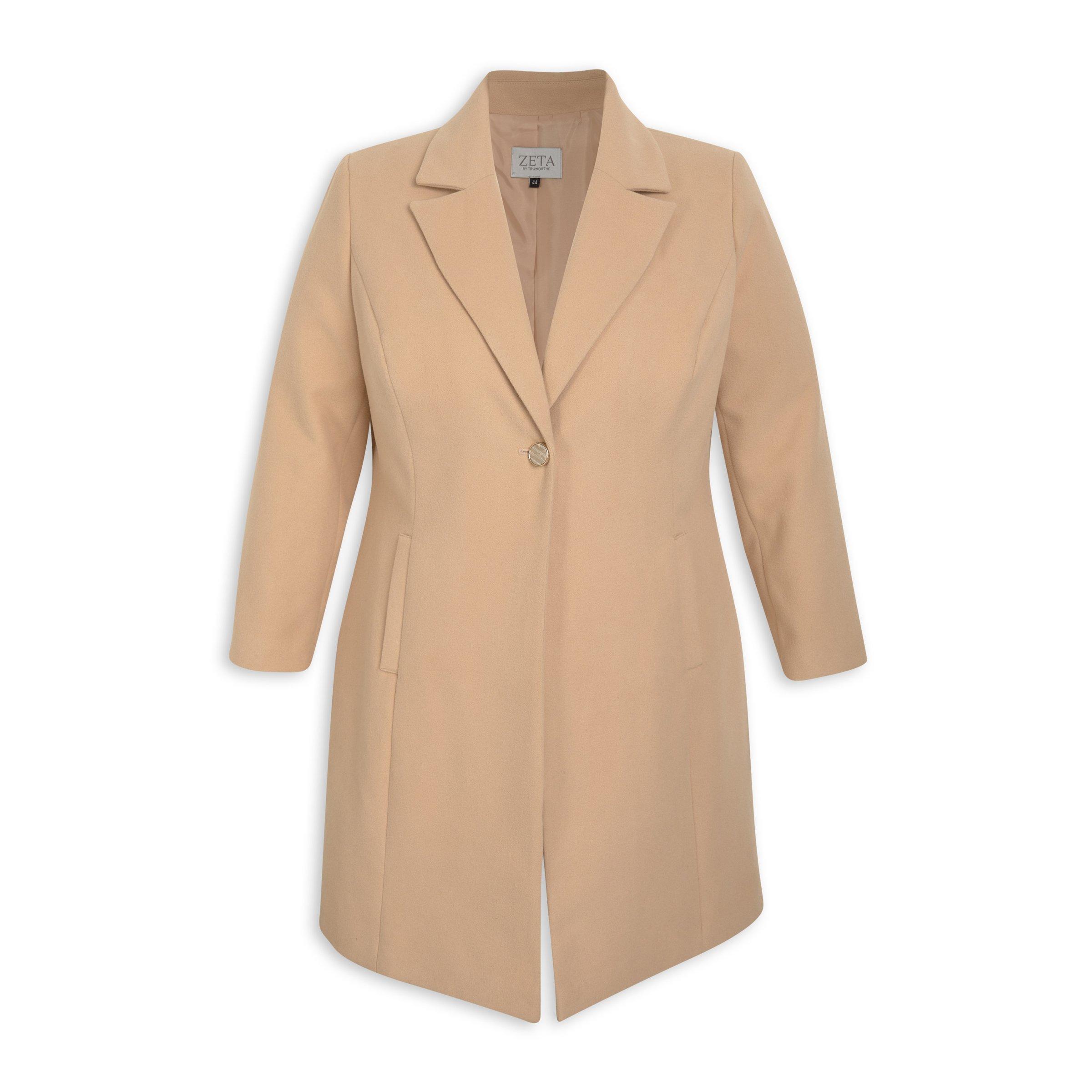 Tan Plus Size Coat (3222302) | Zeta